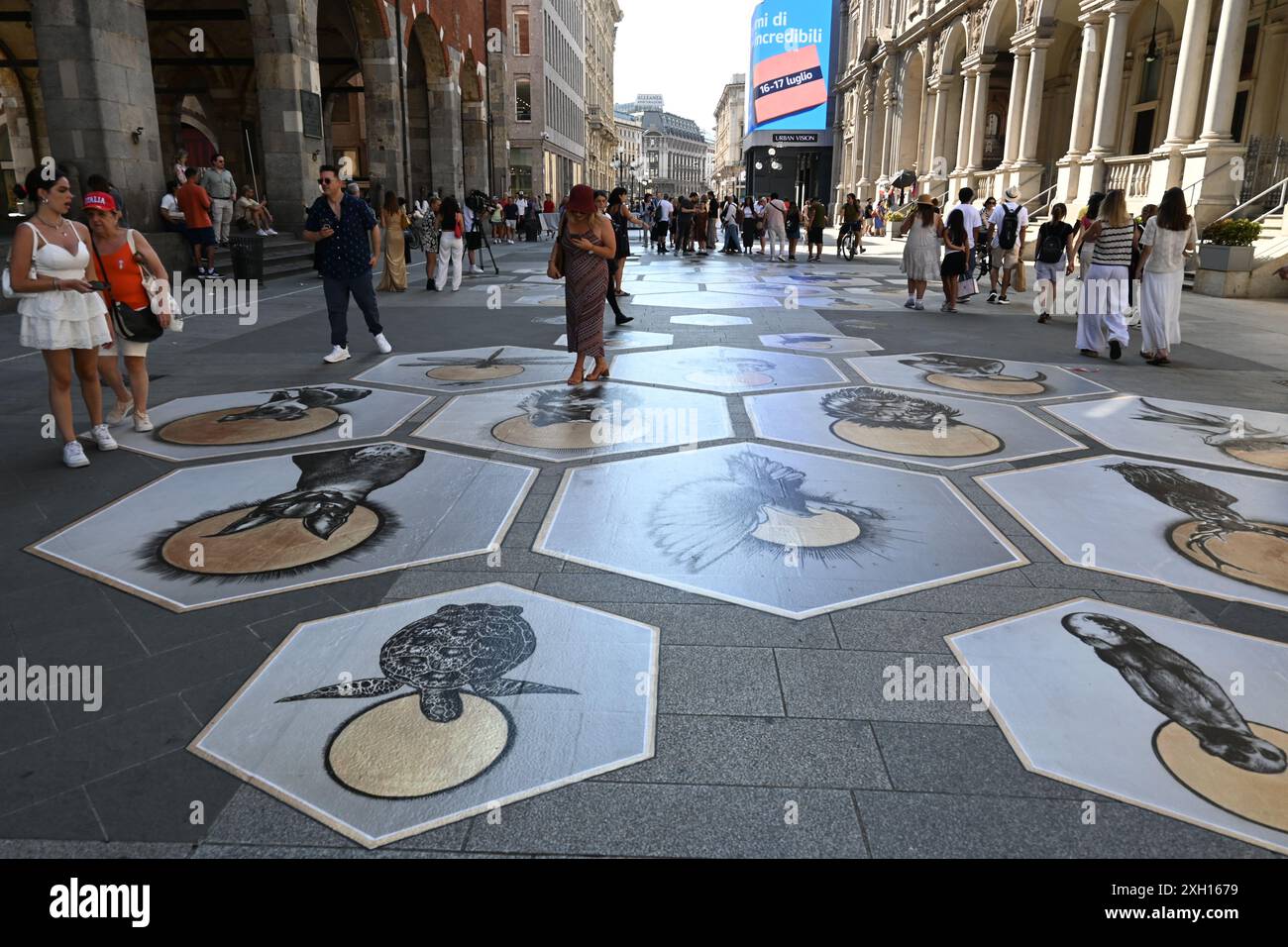 Milan, Italy BESTIARIO inauguration of the artistic installation by ...