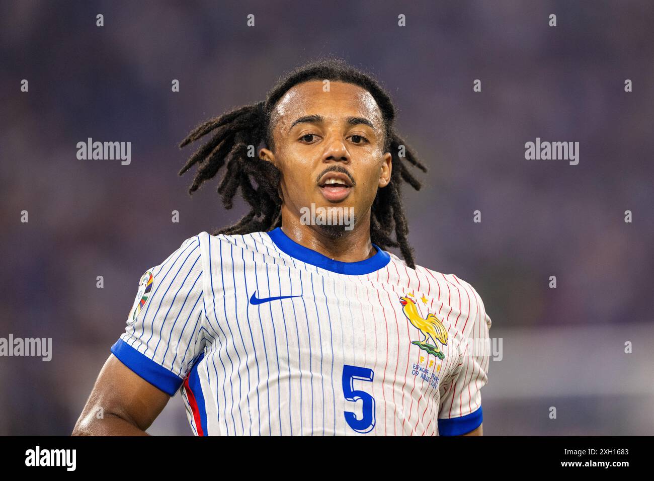 Munich, Germany. 09th, July 2024. Jules Kounde (5) of France seen ...