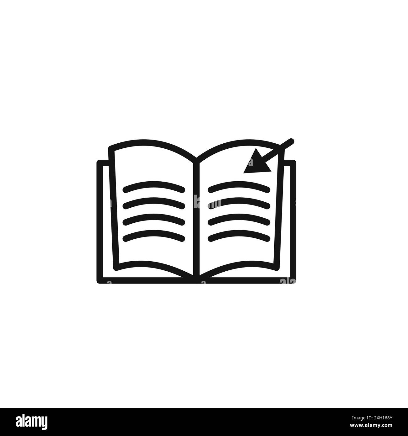 Online library icon logo sign vector outline in black and white color ...