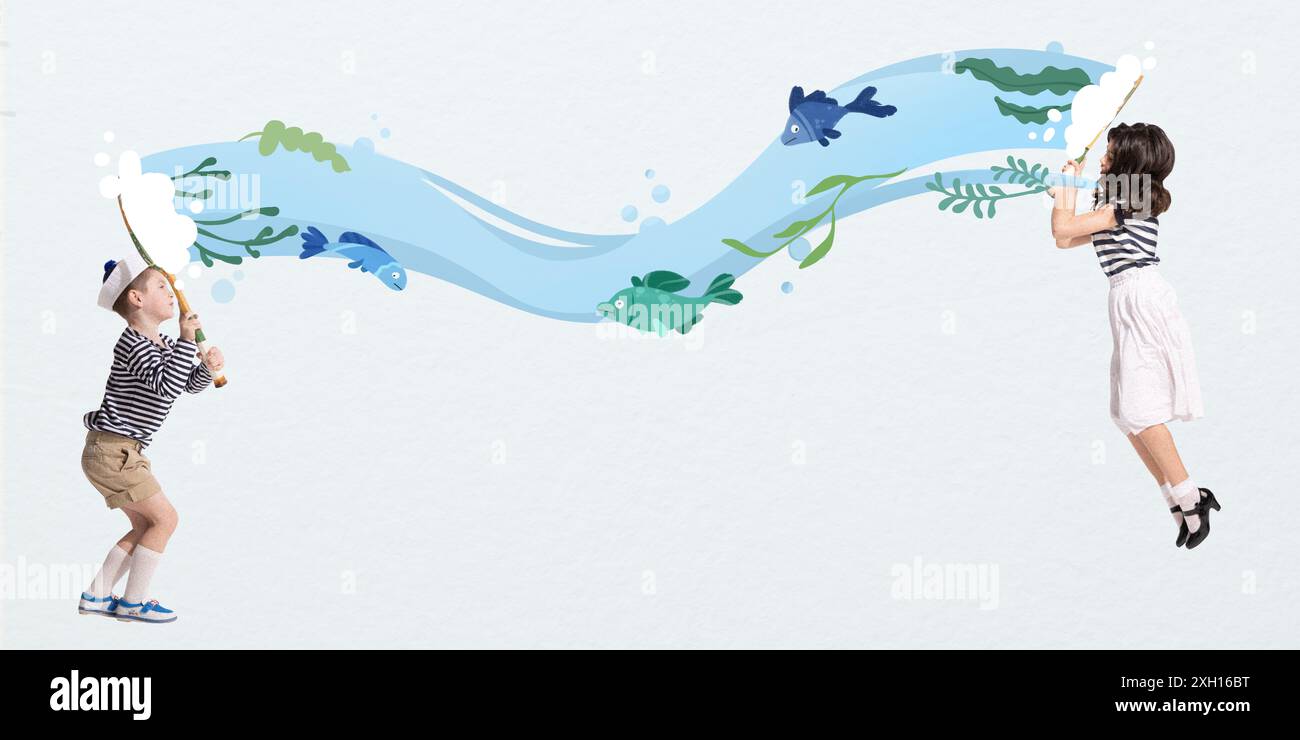 Girl vintage kid sailor hi-res stock photography and images - Alamy