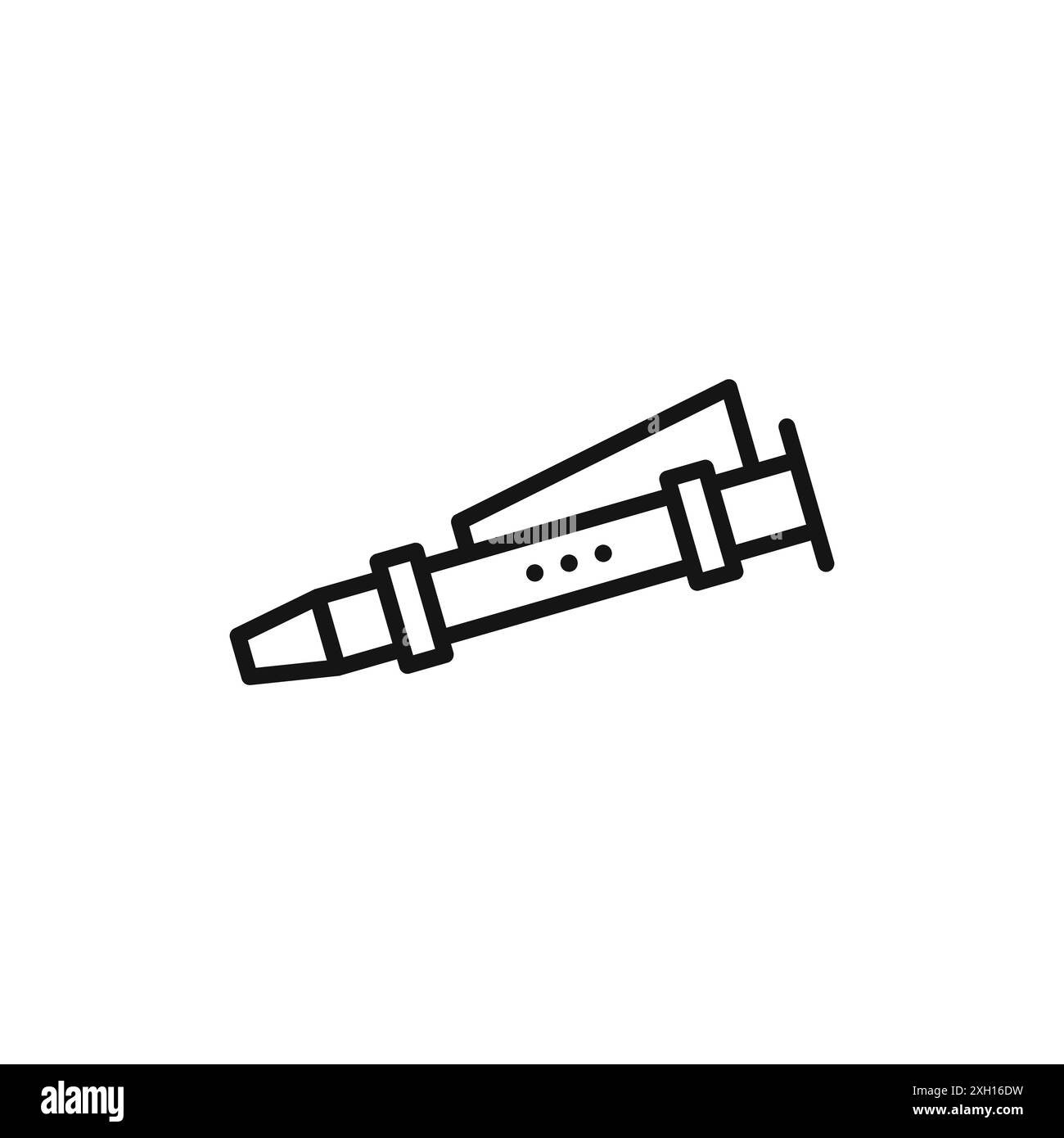 piccolo icon logo sign vector outline in black and white color Stock ...