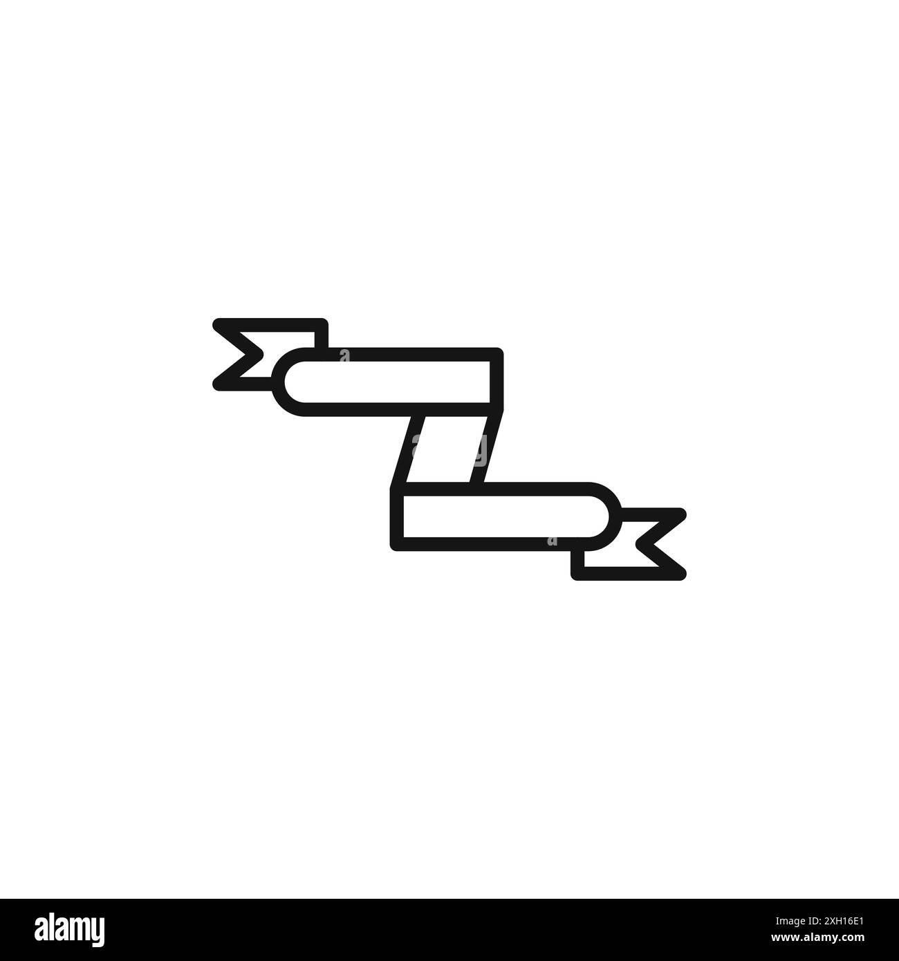 Sash icon logo sign vector outline in black and white color Stock ...