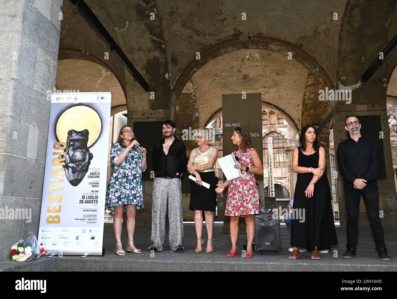 Milan, Italy BESTIARIO inauguration of the artistic installation by ...