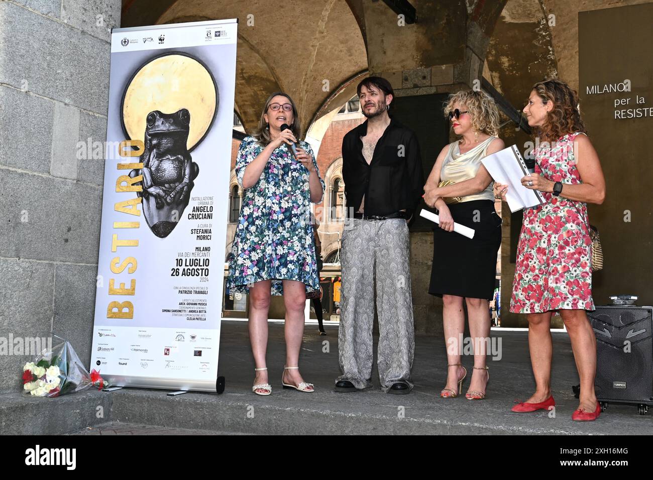 Milan, Italy BESTIARIO inauguration of the artistic installation by ...