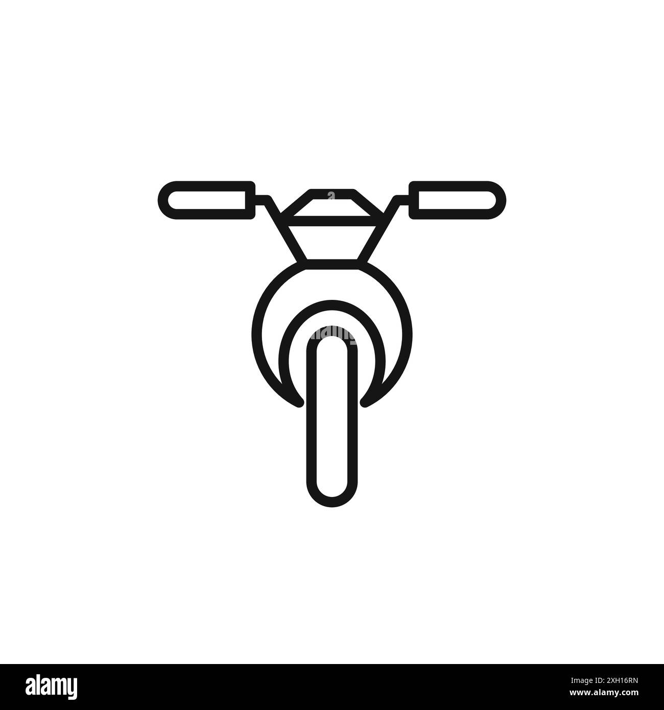motorcycle icon logo sign vector outline in black and white color Stock ...