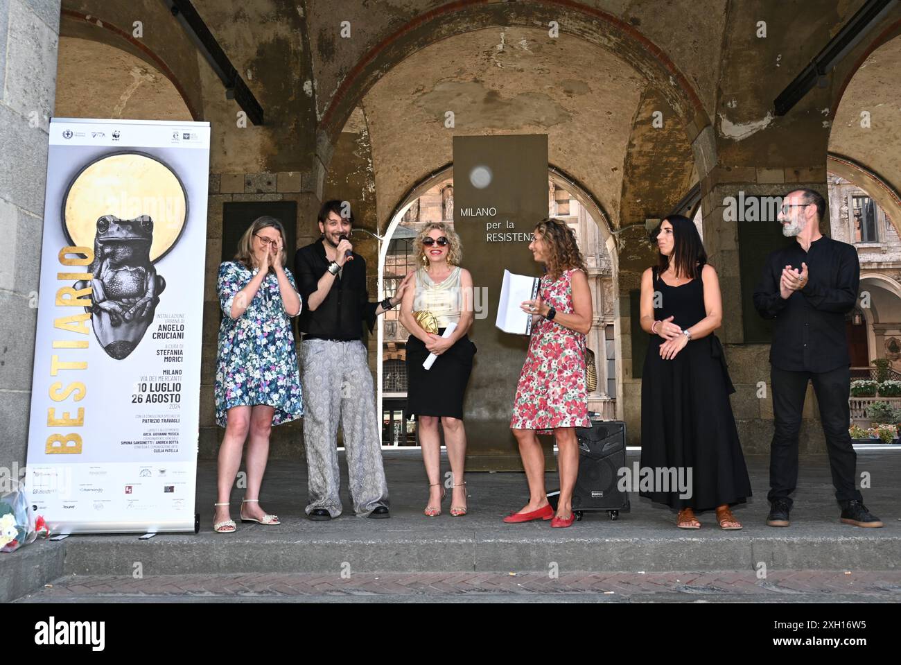 Milan, Italy BESTIARIO inauguration of the artistic installation by ...