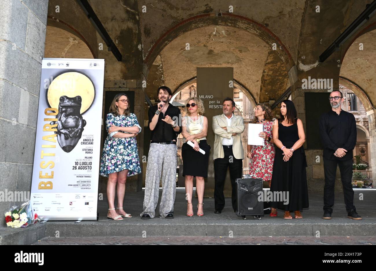 Milan, Italy BESTIARIO inauguration of the artistic installation by ...