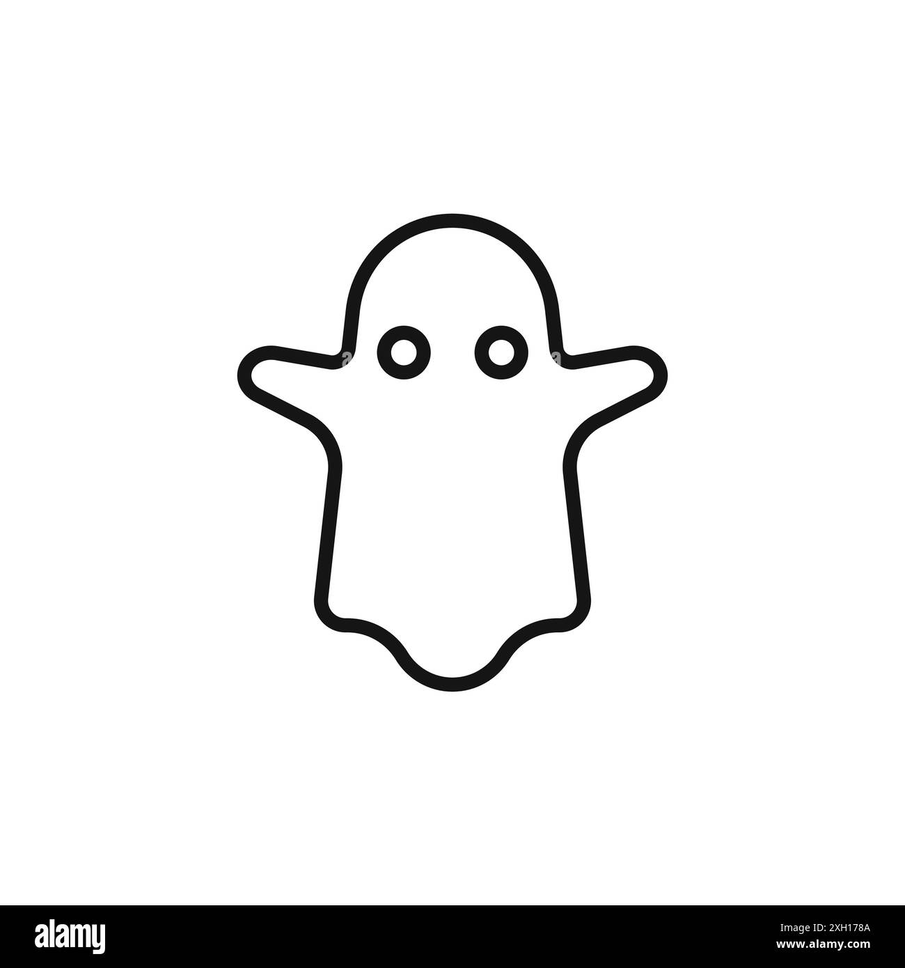Ghost icon in outline Black and White Stock Photos & Images - Alamy