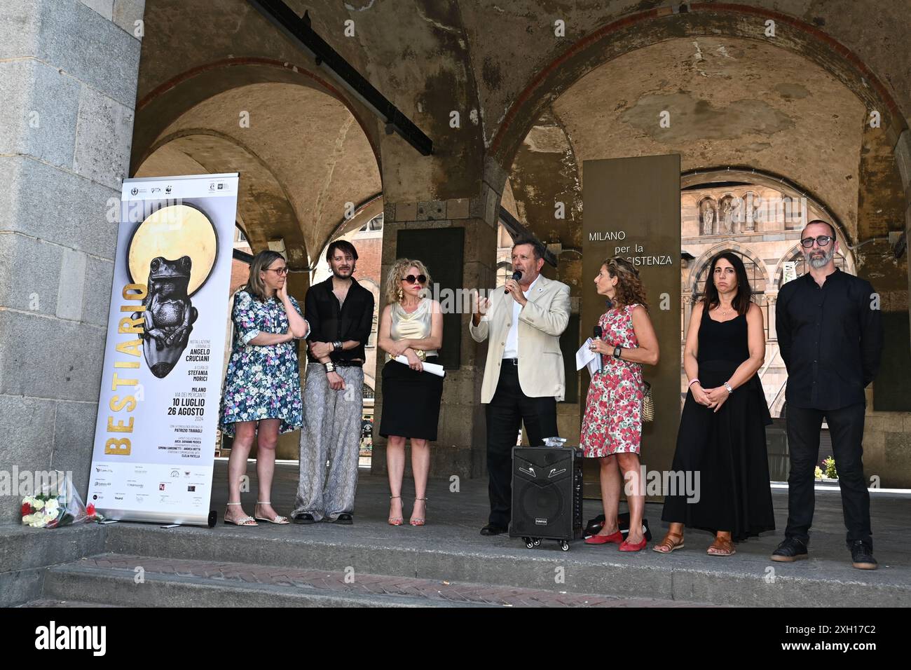 Milan, Italy BESTIARIO inauguration of the artistic installation by ...