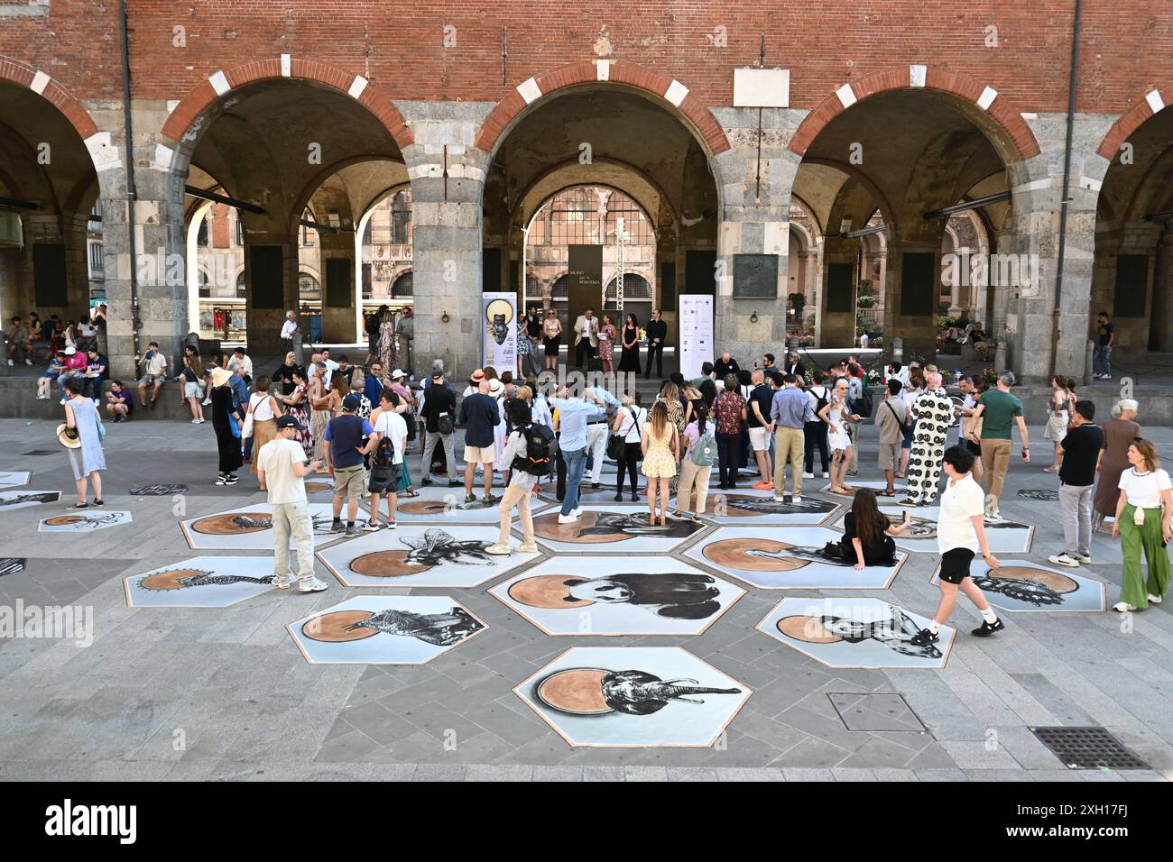 Milan, Italy BESTIARIO inauguration of the artistic installation by ...
