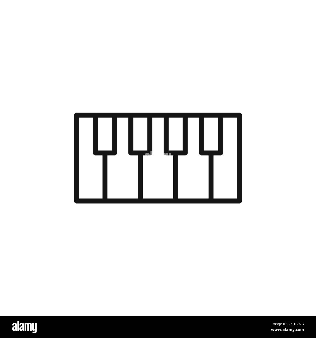 piano icon logo sign vector outline in black and white color Stock ...