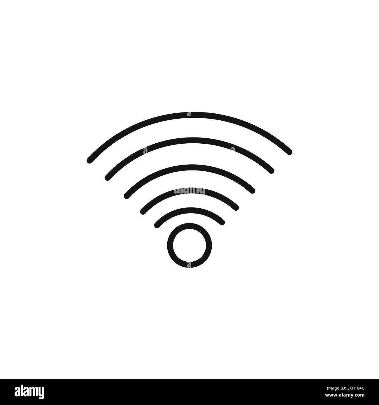 Wifi icon logo sign vector outline in black and white color Stock ...