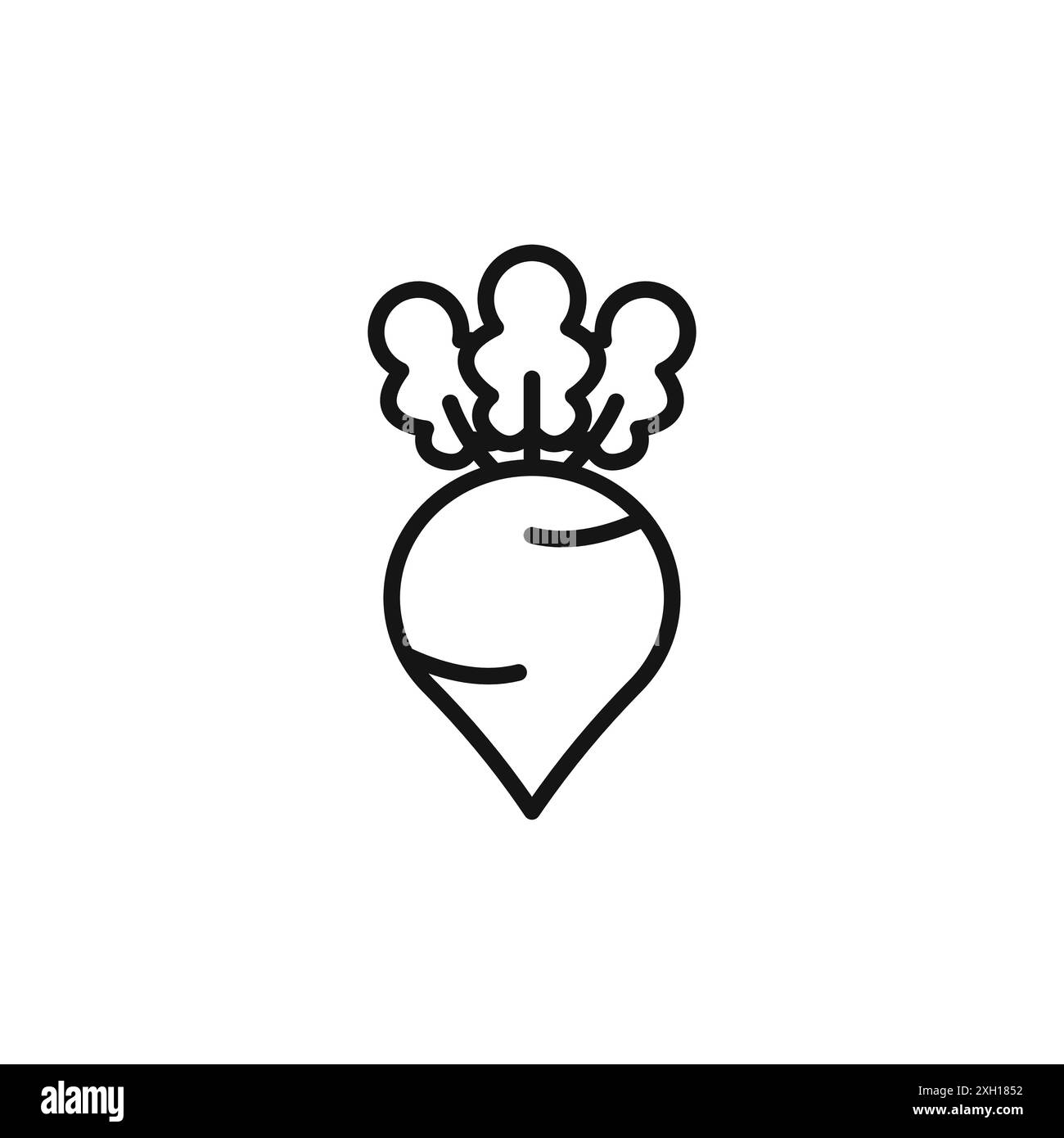 radish icon logo sign vector outline in black and white color Stock ...