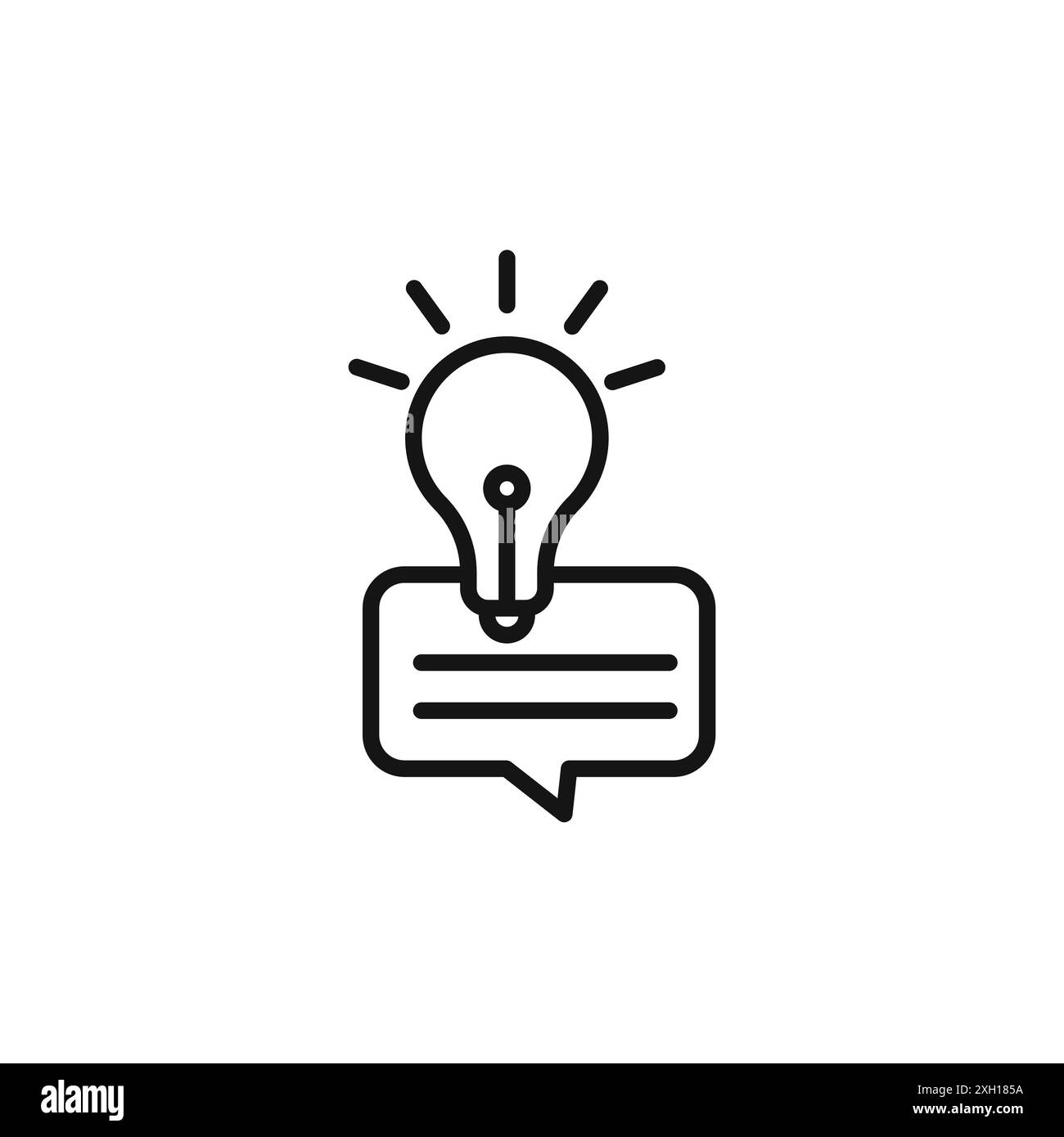 Suggestion icon logo sign vector outline in black and white color Stock ...