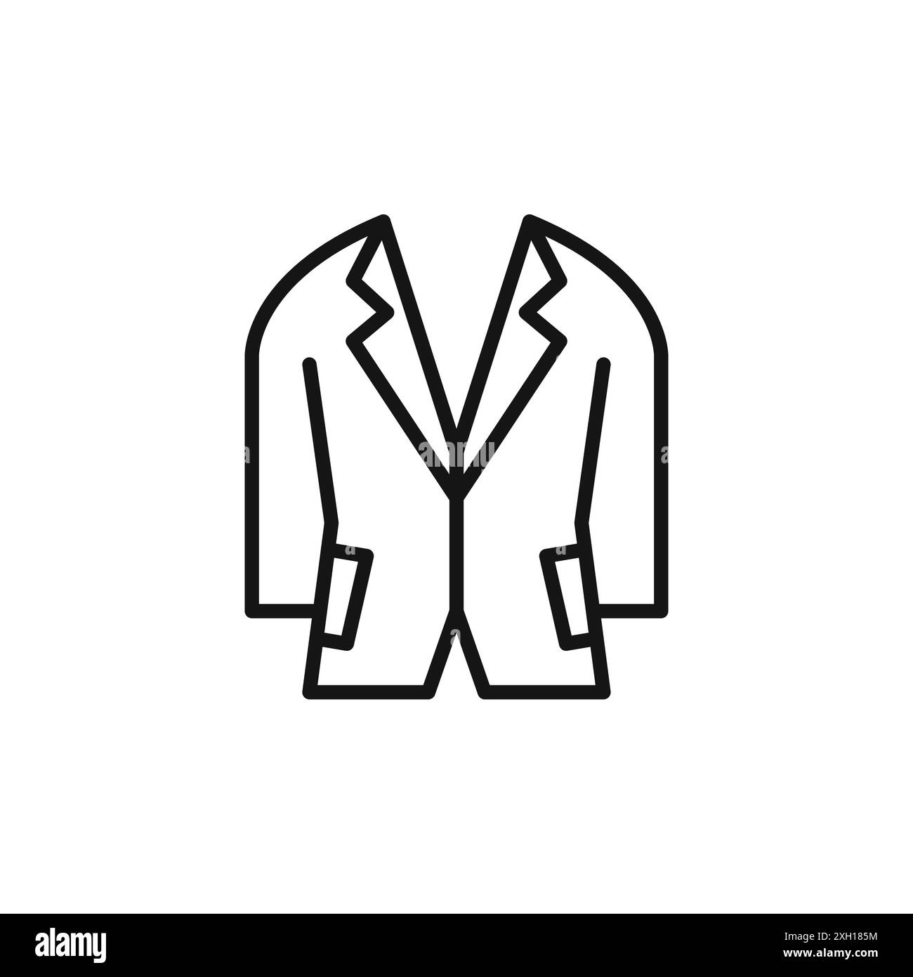 Suits icon logo sign vector outline in black and white color Stock ...