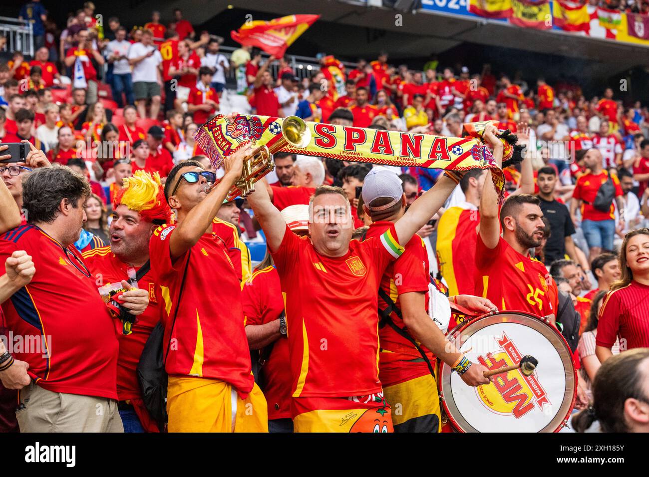 Munich, Germany. 09th, July 2024. Football fans of Spain seen on the ...