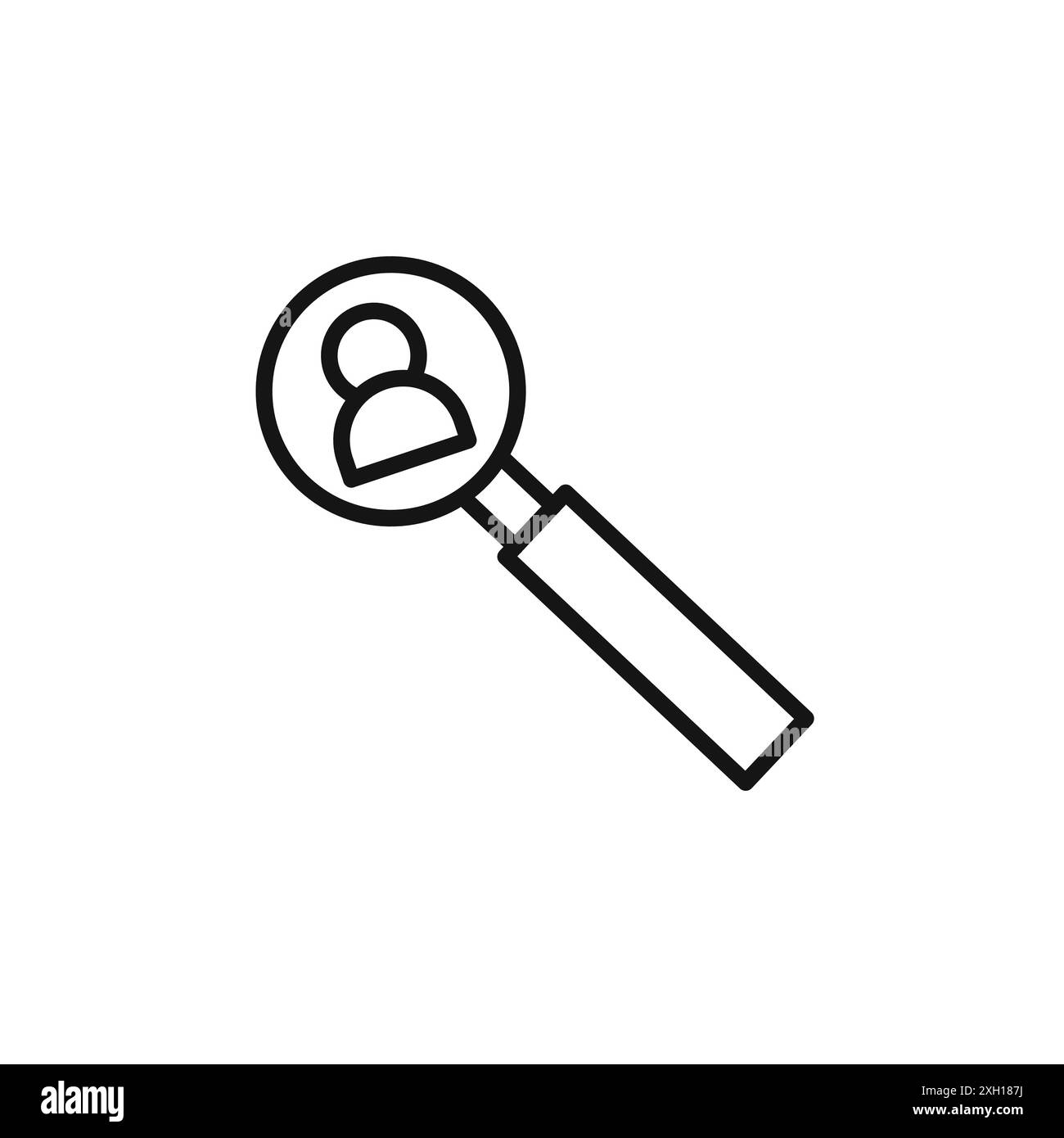 Employee search color icon Black and White Stock Photos & Images - Alamy