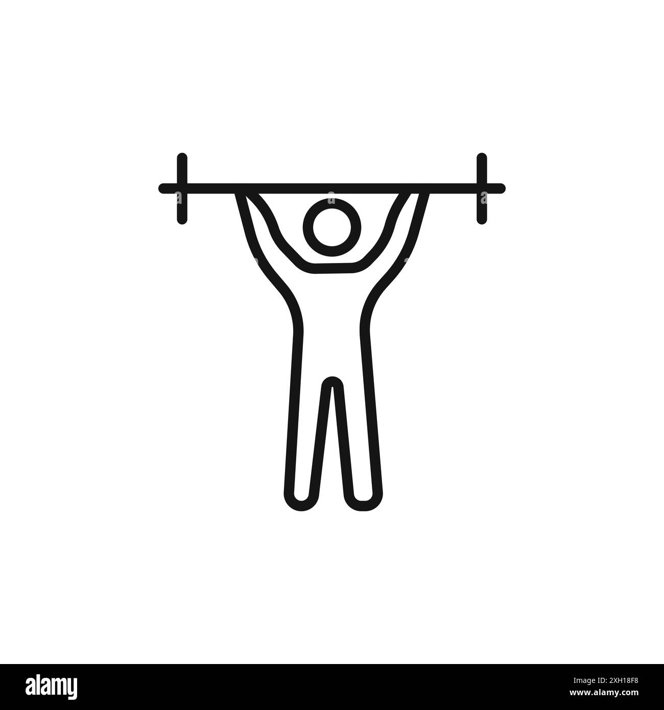 strength training icon logo sign vector outline in black and white ...