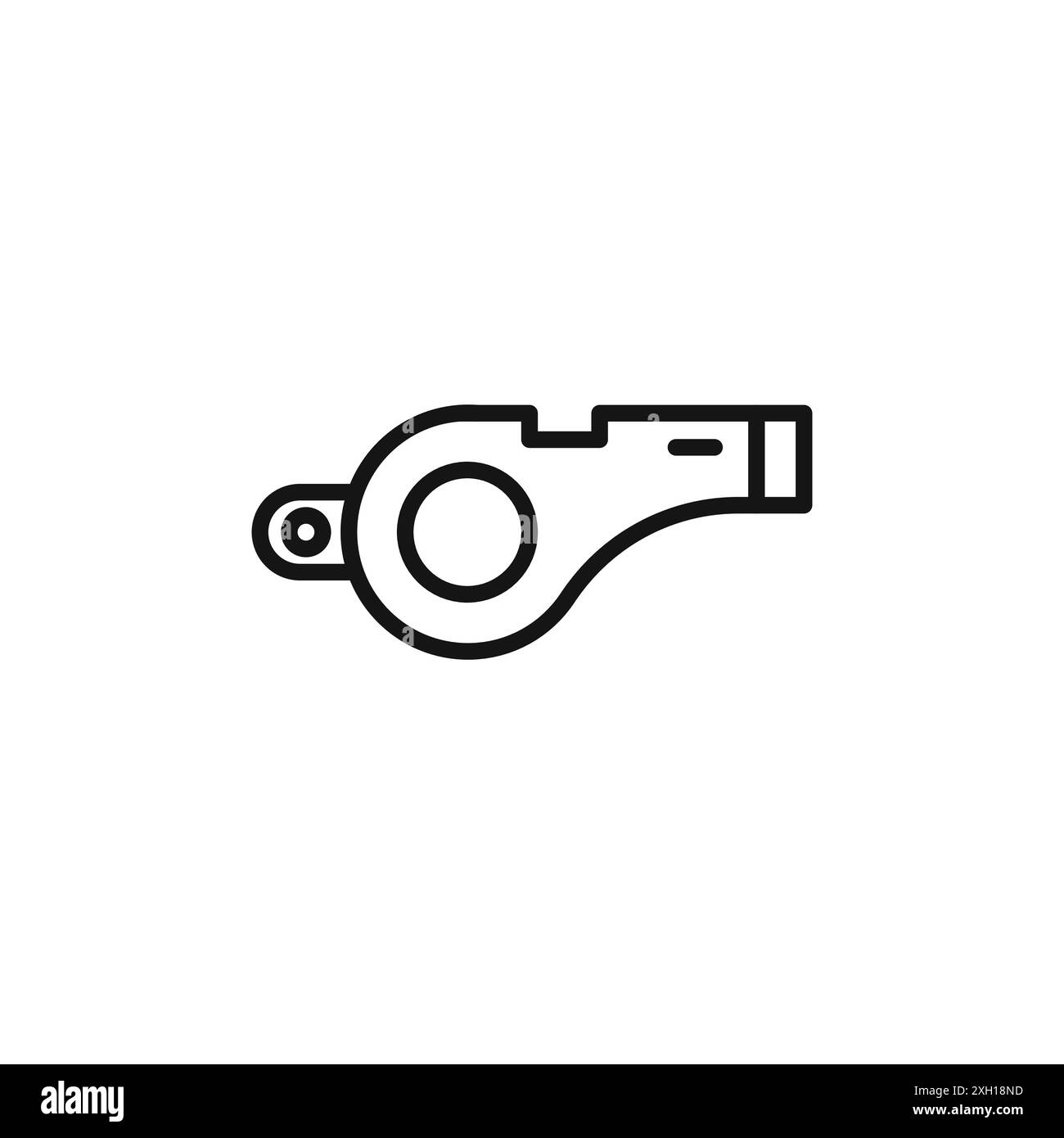 whistle icon logo sign vector outline in black and white color Stock ...