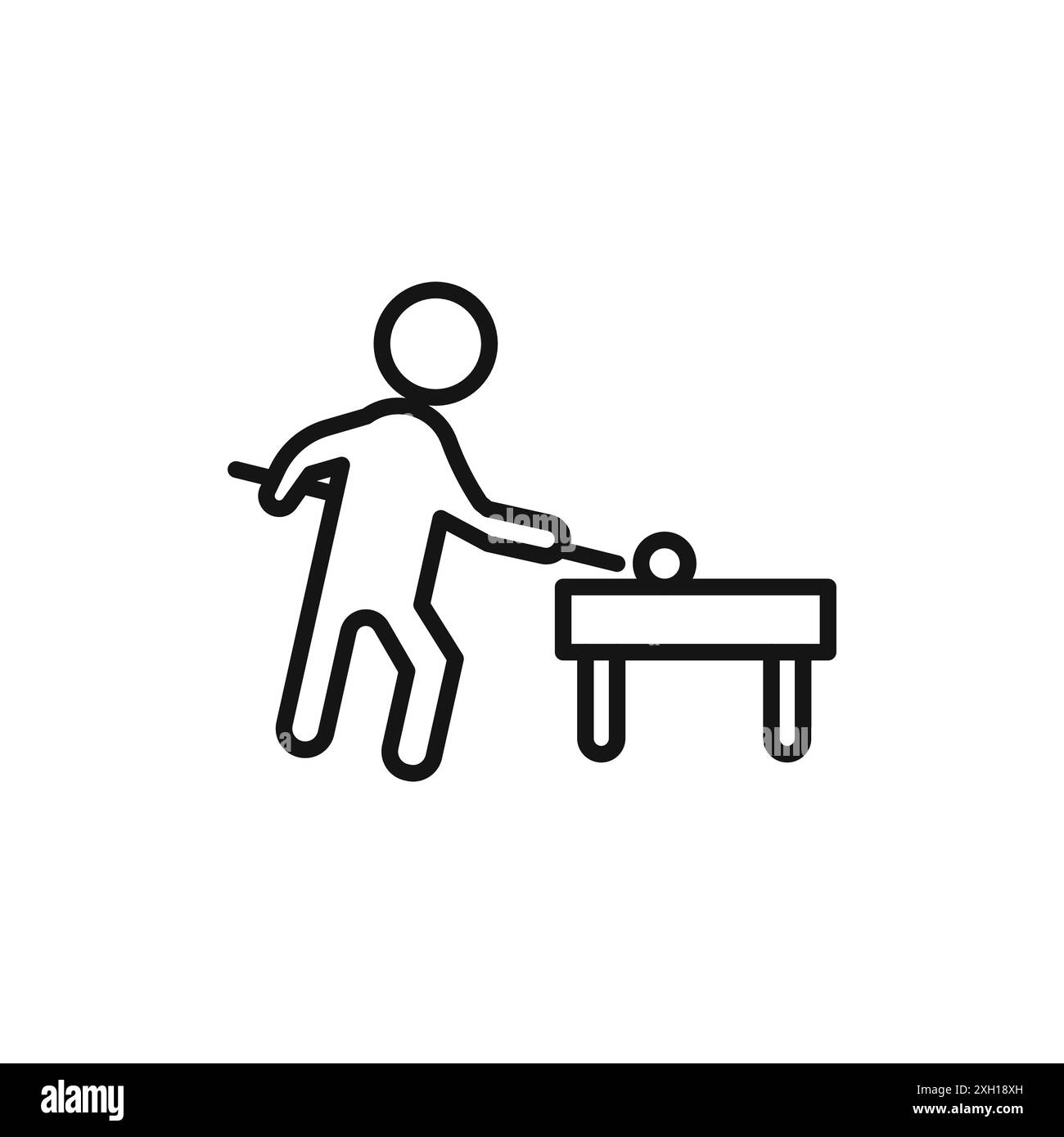 Snooker icon logo sign vector outline in black and white color Stock ...