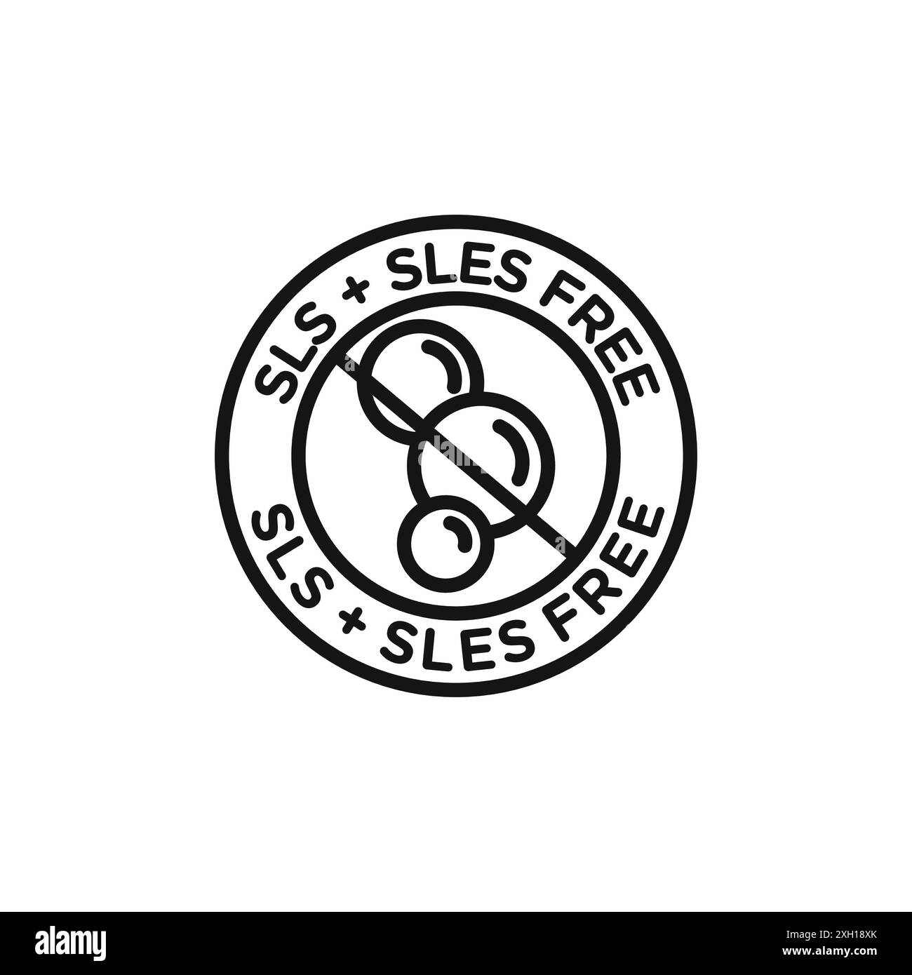 Sls, sles free icon logo sign vector outline in black and white color ...