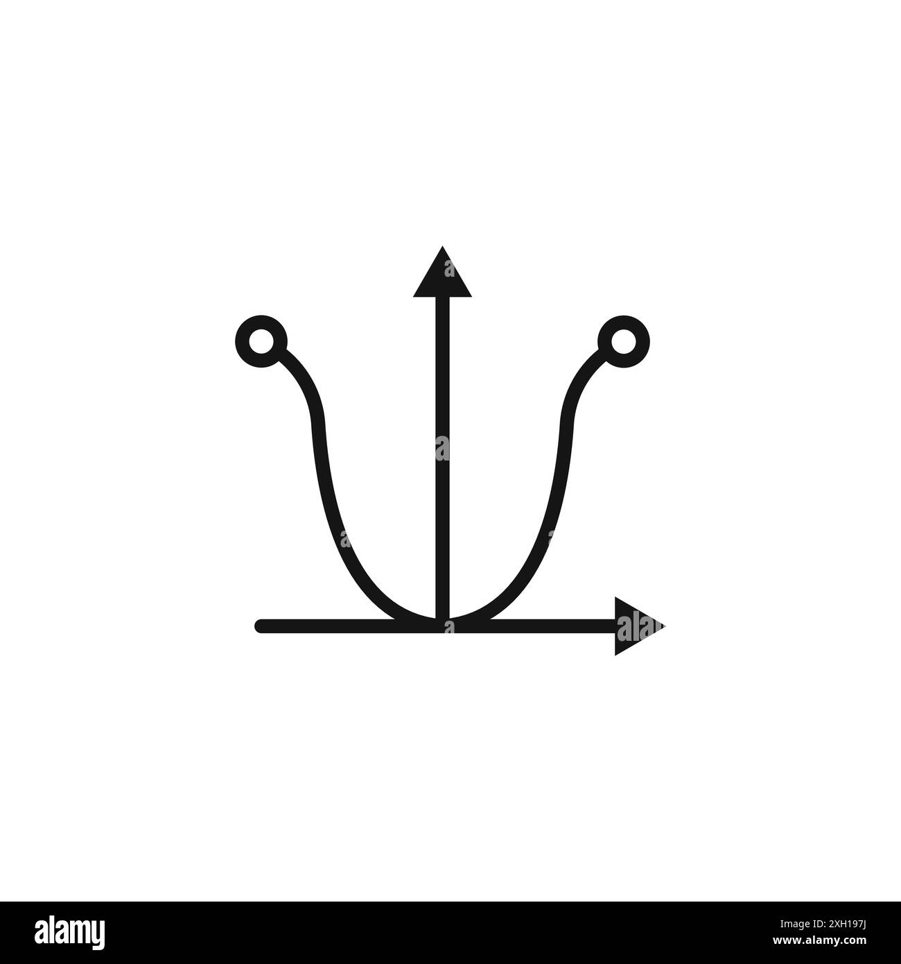 Tangent icon logo sign vector outline in black and white color Stock ...