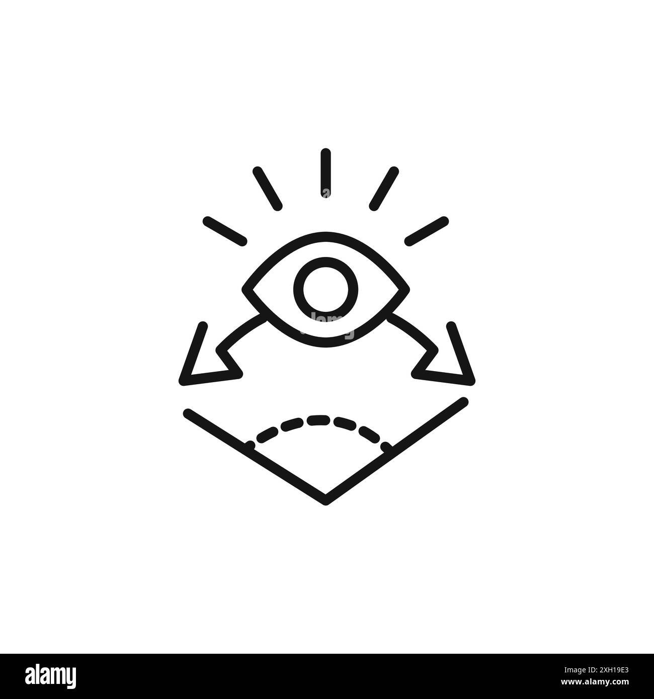 Horizontal wide angle view Stock Vector Images - Alamy