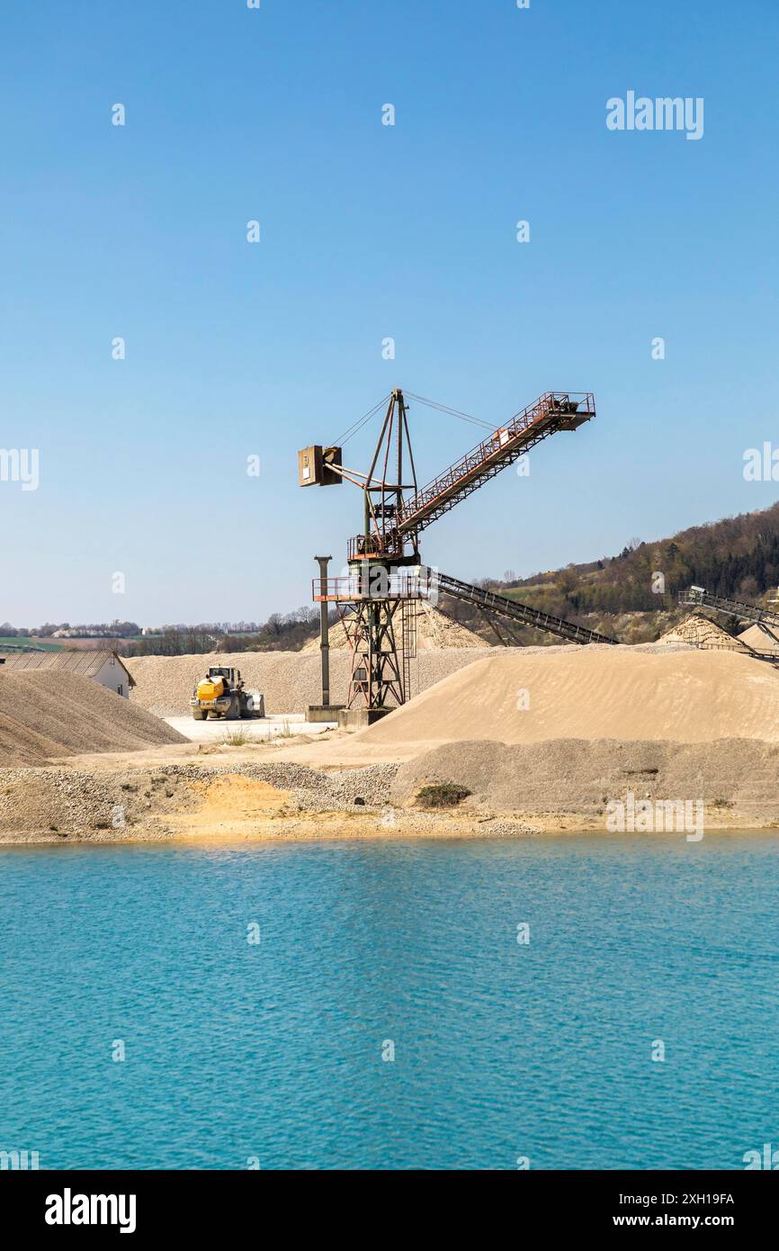 Wheel loader in a gravel pit in bavaria hi-res stock photography and ...