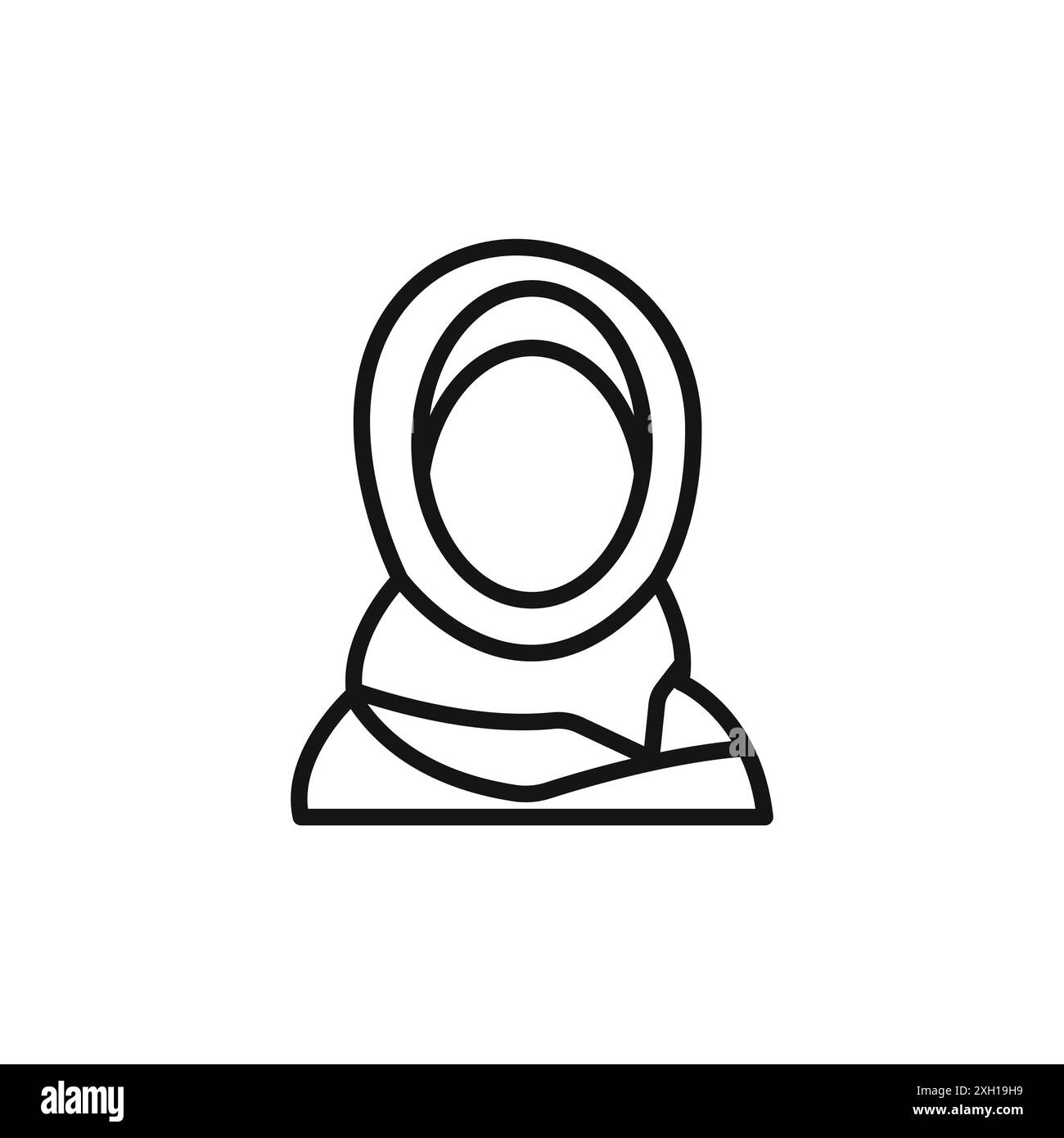 Girl in black hijab Stock Vector Images - Alamy