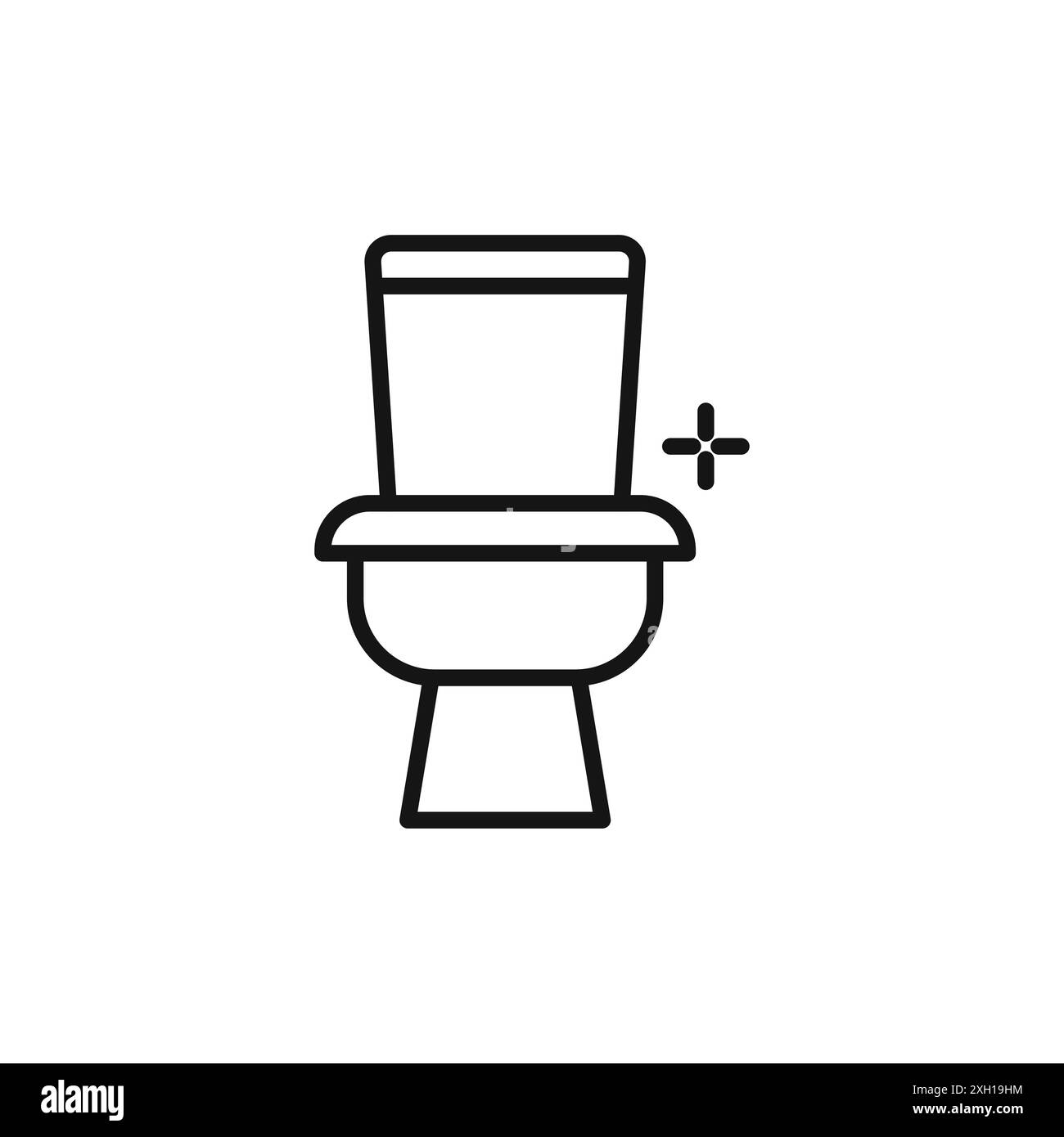 Toilet icon logo sign vector outline in black and white color Stock ...