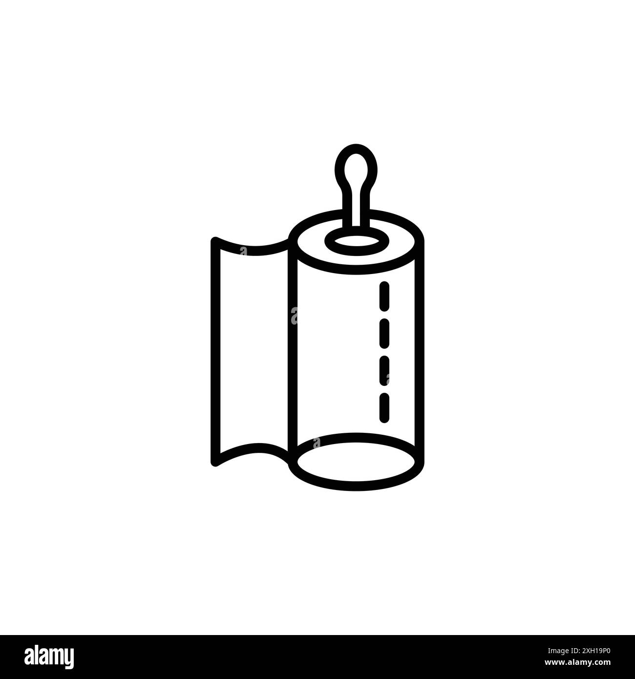 toilet tissue paper roll icon logo sign vector outline in black and ...