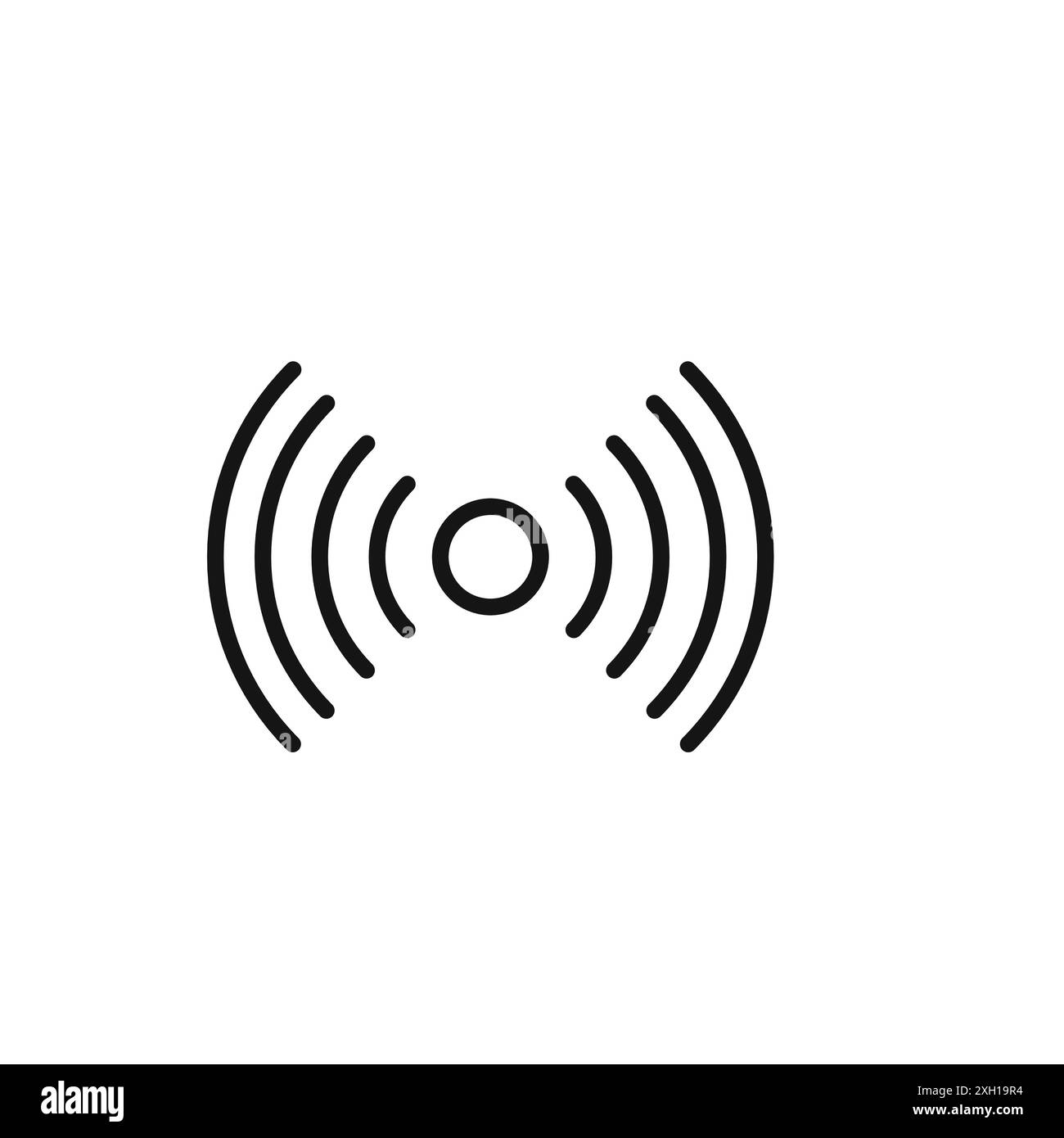 Sensor icon logo sign vector outline in black and white color Stock ...