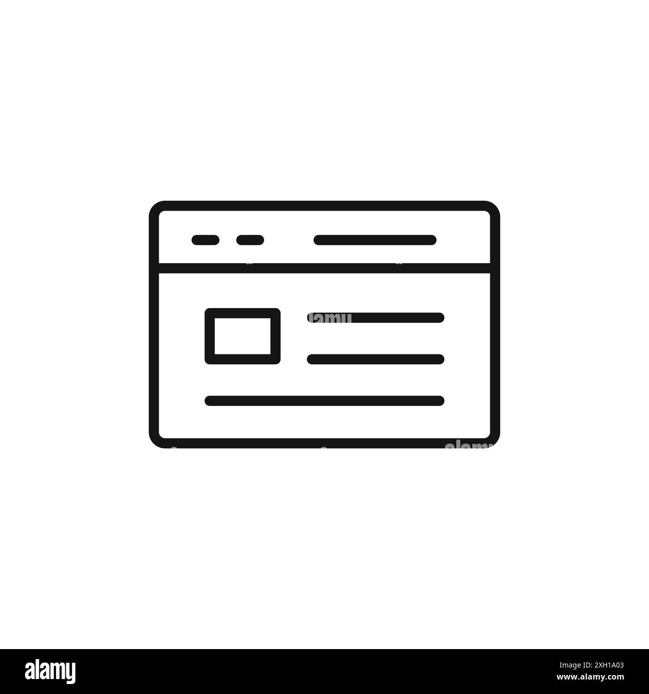 web Ui interface icon logo sign vector outline in black and white color ...