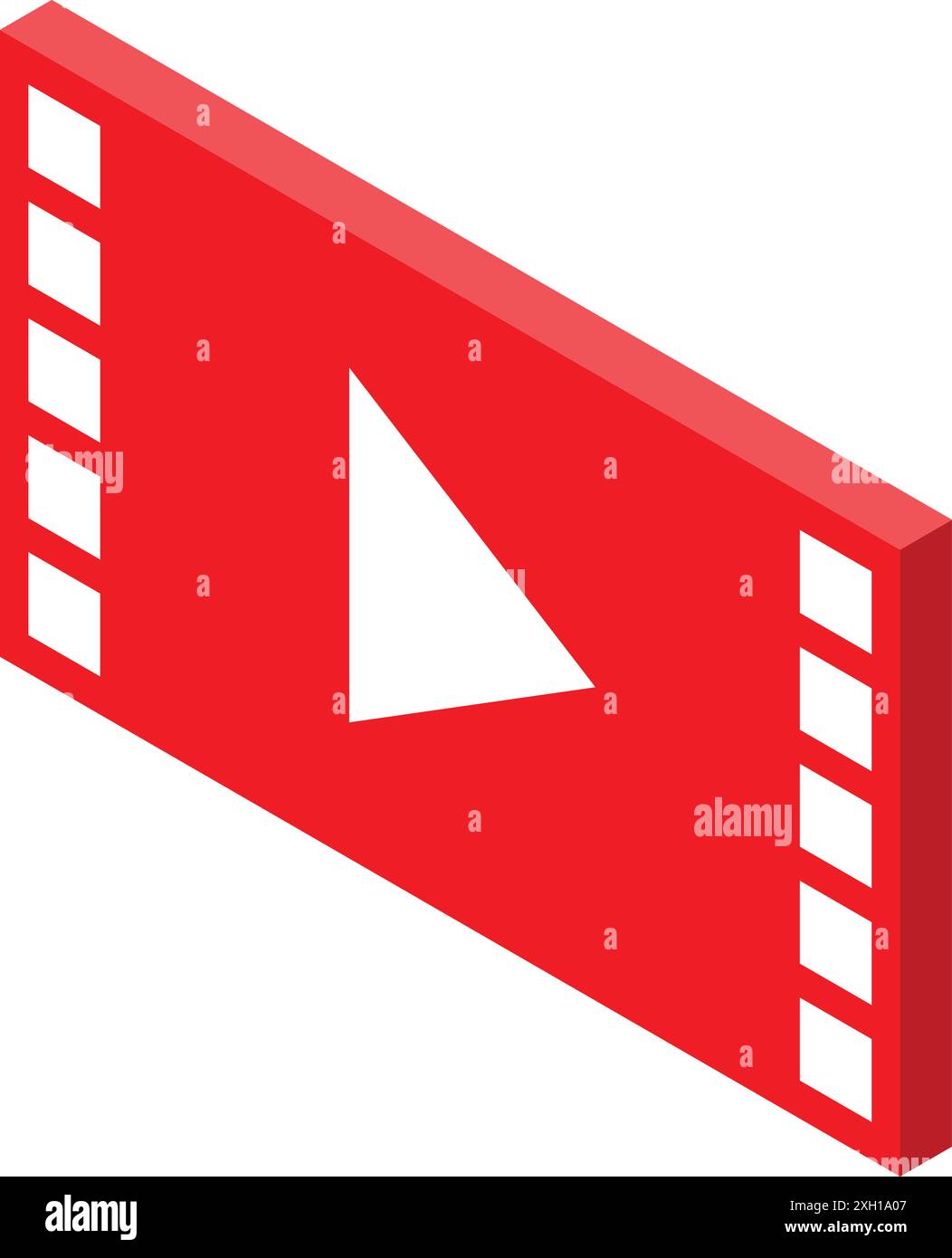 Simple video player is showing a red play button Cut Out Stock Images ...