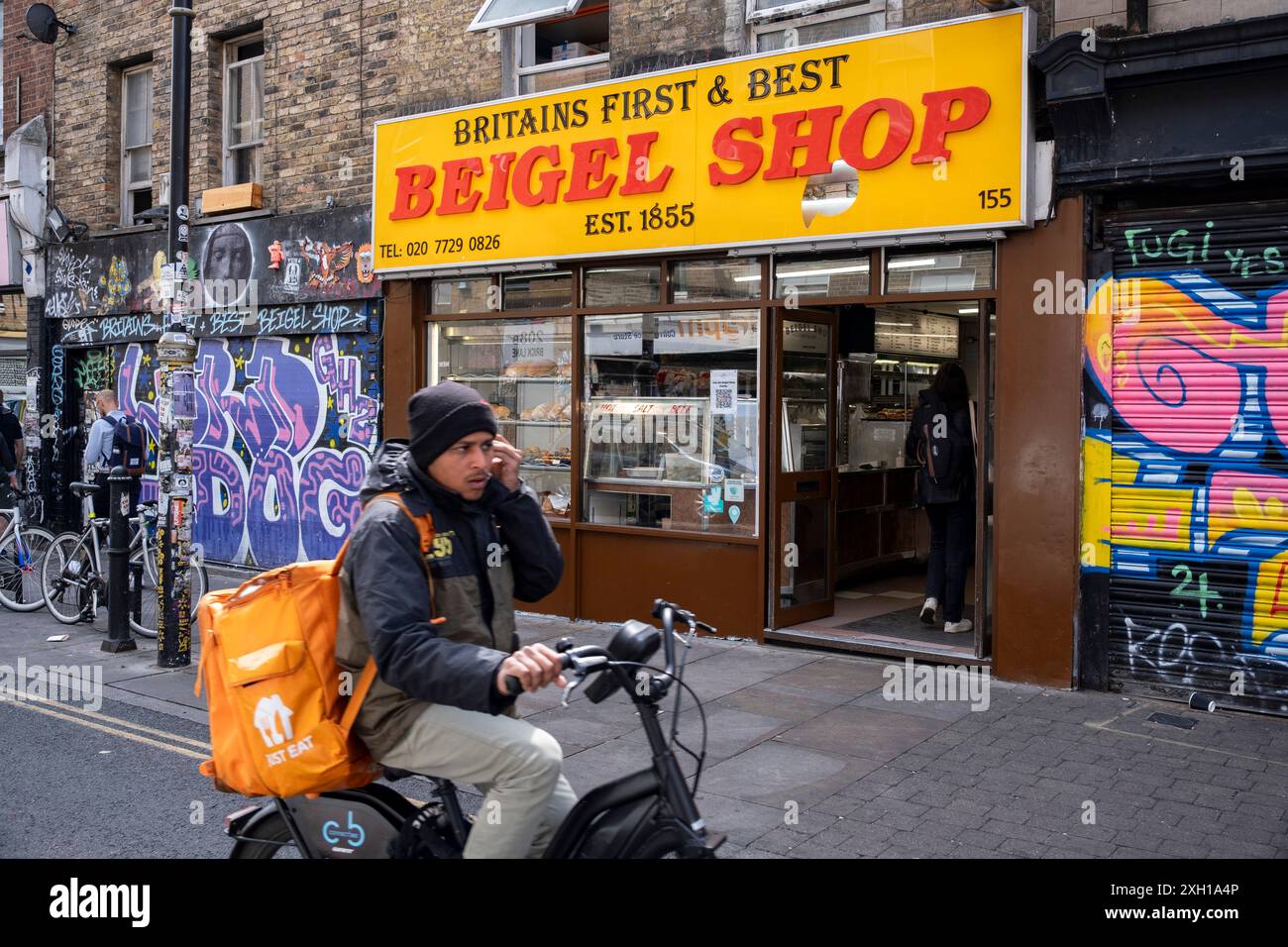 Newly reopened Beigel Shop on Brick Lane on 3rd July 2024 in London ...