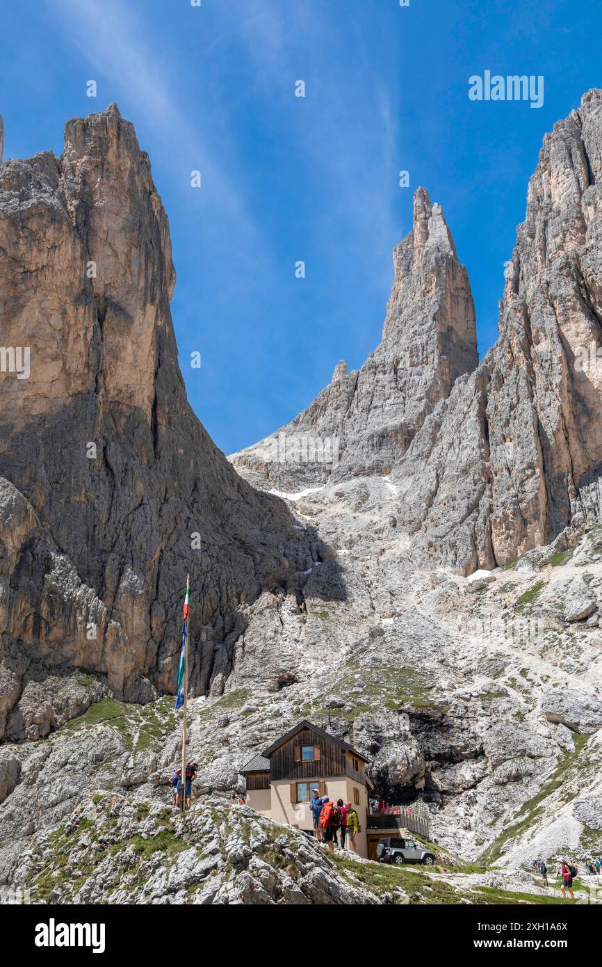 Vajolet towers in rosengarten hi-res stock photography and images - Alamy