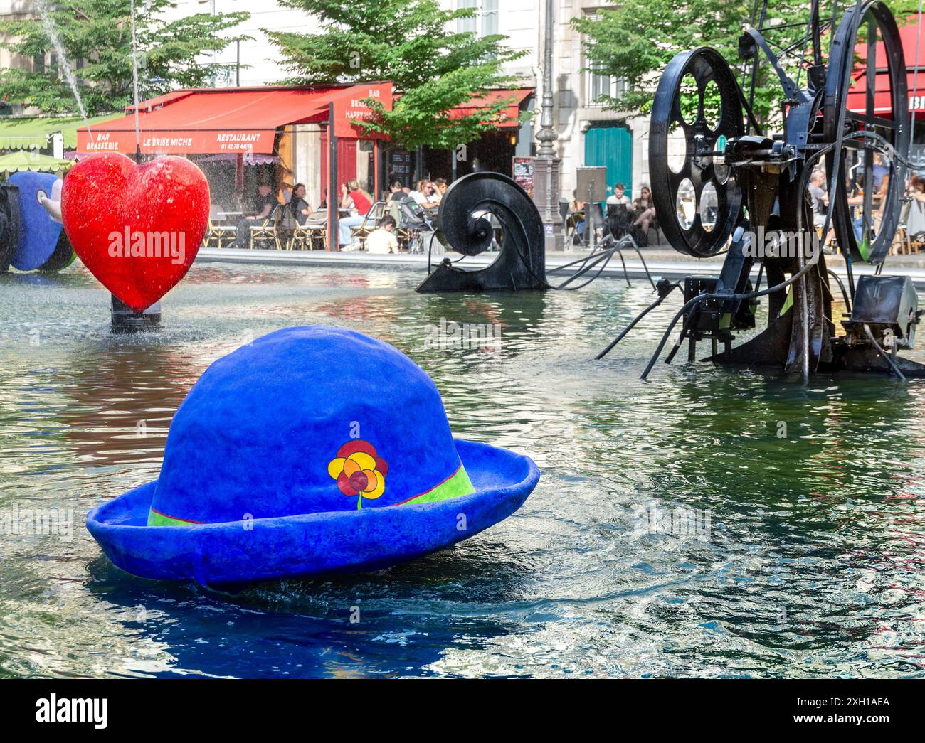 The "Fontaine Stavinsky" installation featuring colorful and kinetic ...