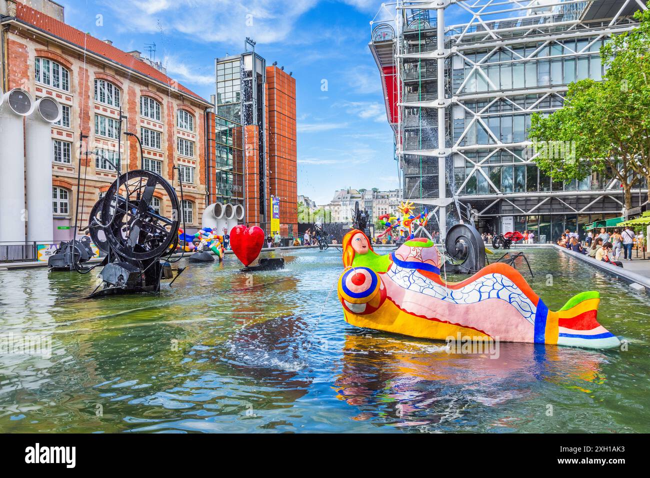 The "Fontaine Stavinsky" installation featuring colorful and kinetic ...