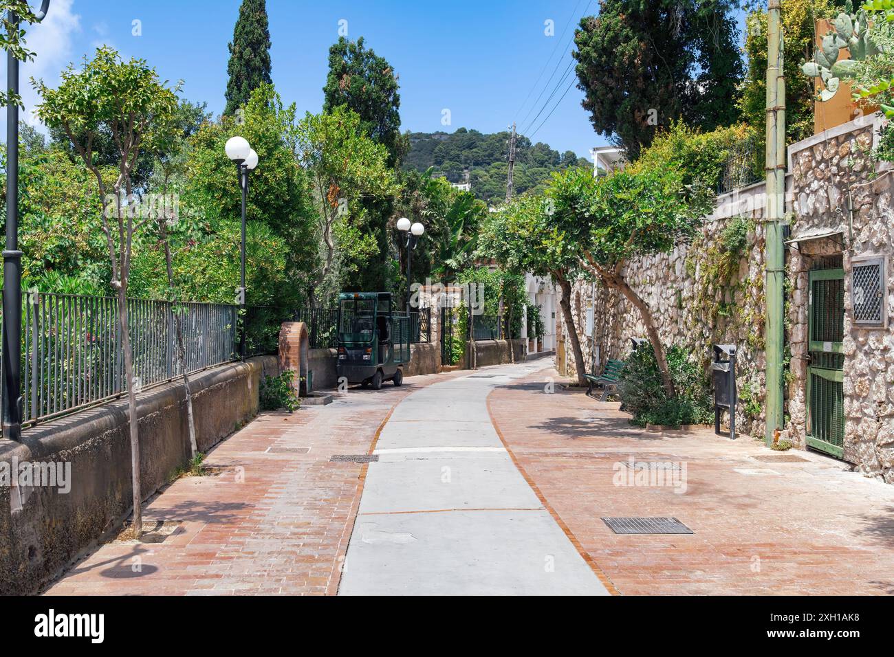 Via Tragara, scenic pedestrian pathway leading to Belvedere Tragara ...