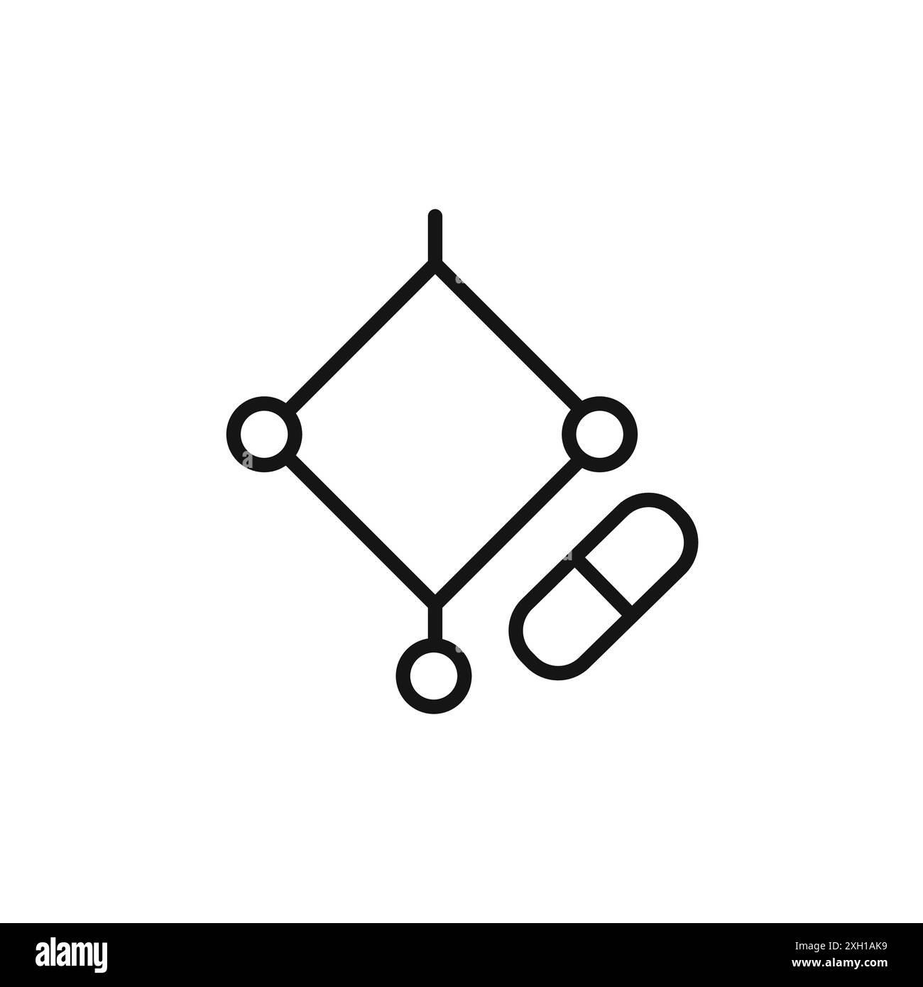 Vitamin amino acids icon logo sign vector outline in black and white ...