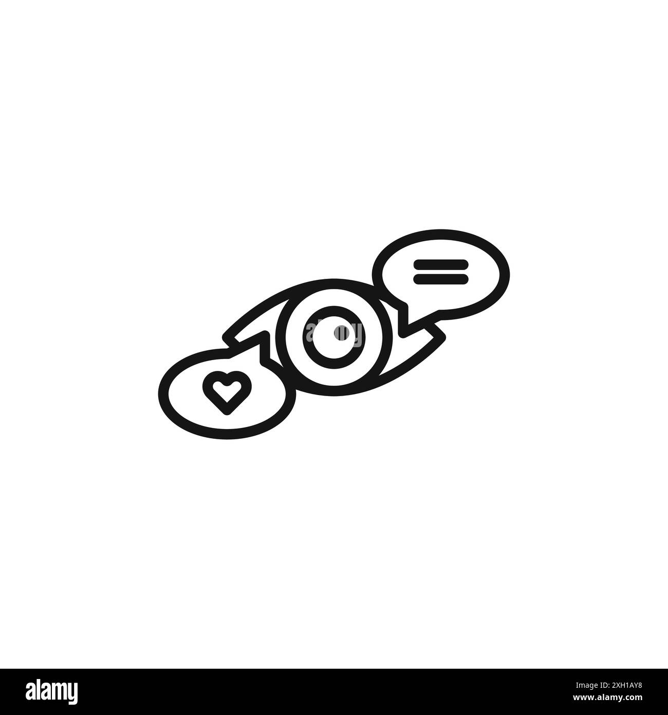 Viewable Impression icon logo sign vector outline in black and white ...