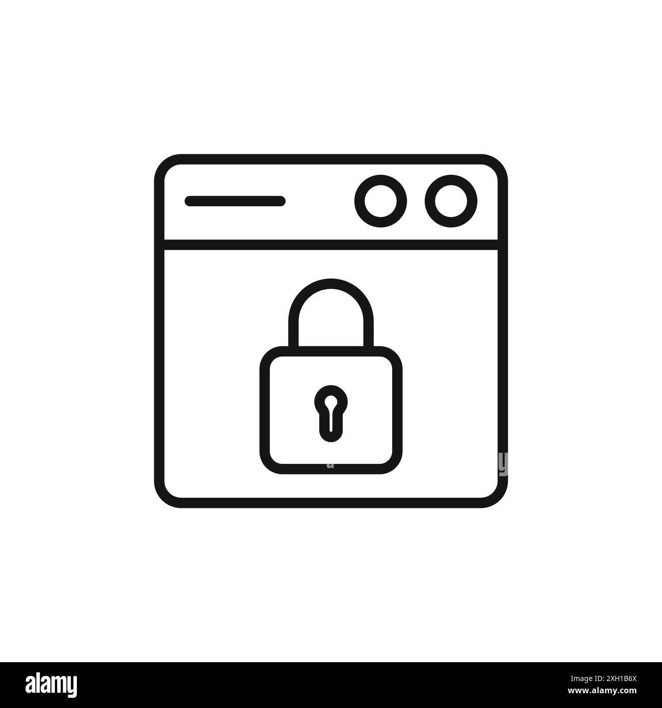 Web Security Icon Logo Sign Vector Outline In Black And White Color Stock Vector Image And Art Alamy