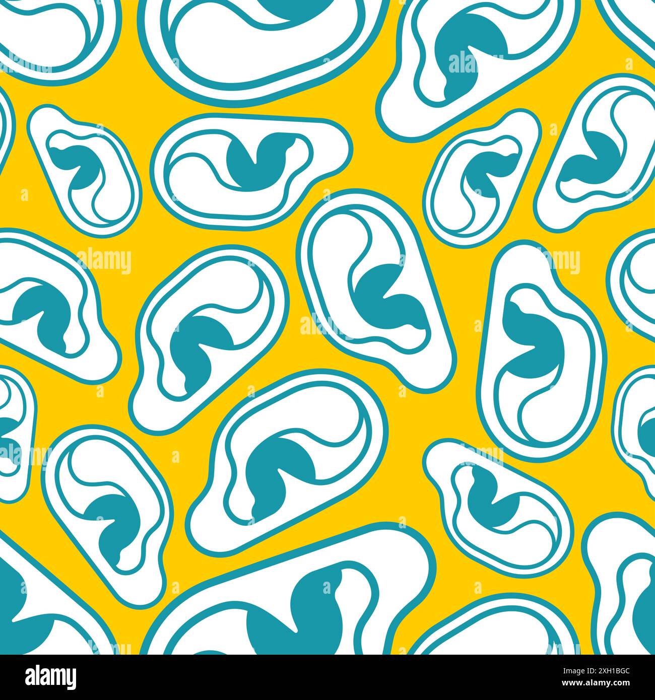 Human Ear pattern seamless. Ears background Stock Vector Image & Art ...