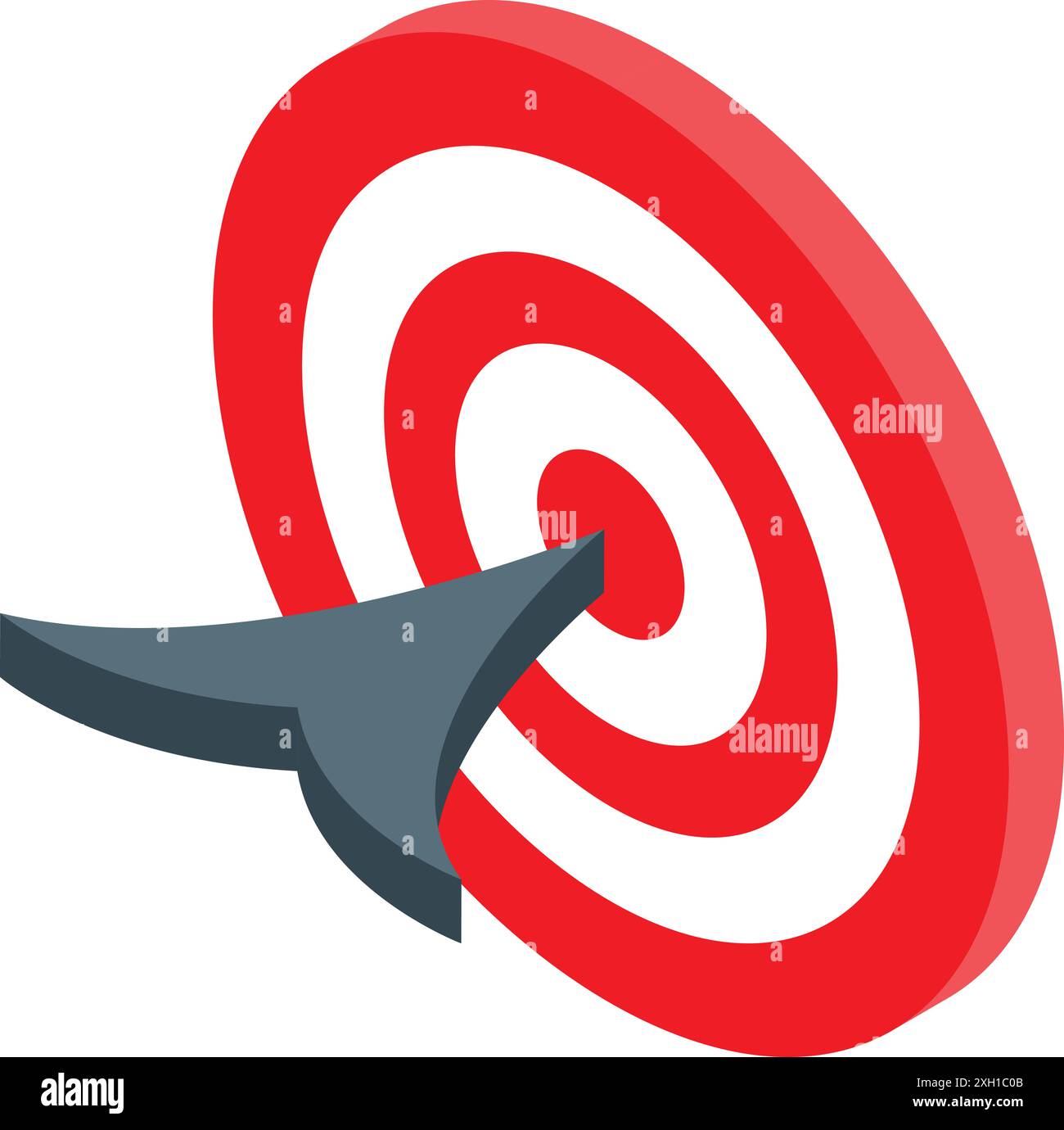 Mouse cursor hitting the center of a target, representing the concept ...