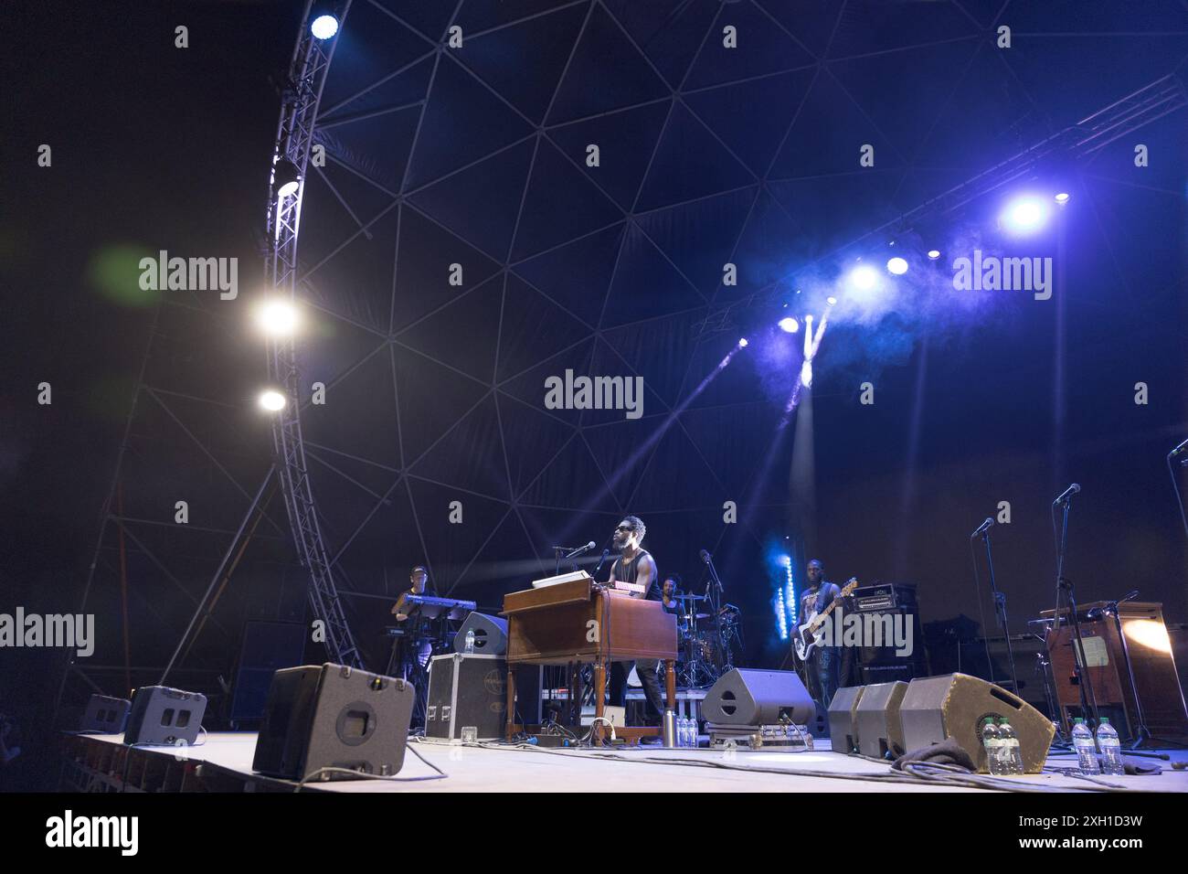 Cory Henry singing on stage during the Music for yo solul world tour ...