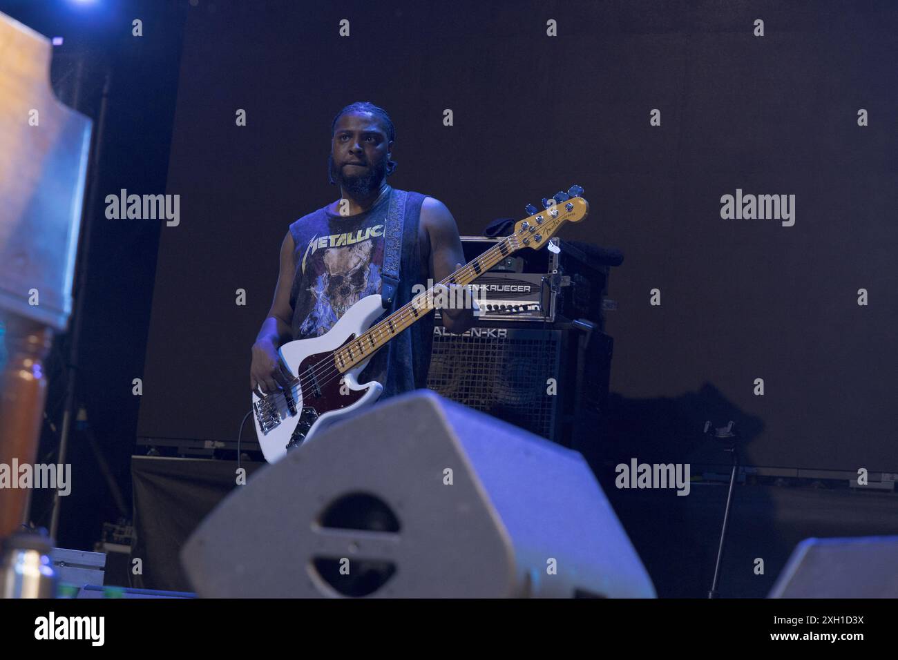 Cory Henry singing on stage during the Music for yo solul world tour ...