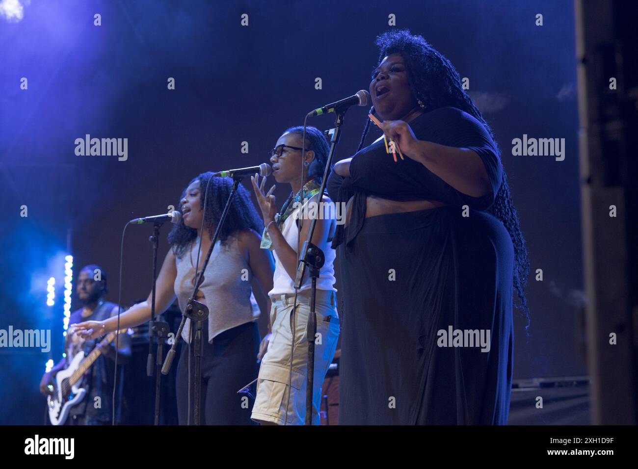 Cory Henry singing on stage during the Music for yo solul world tour ...