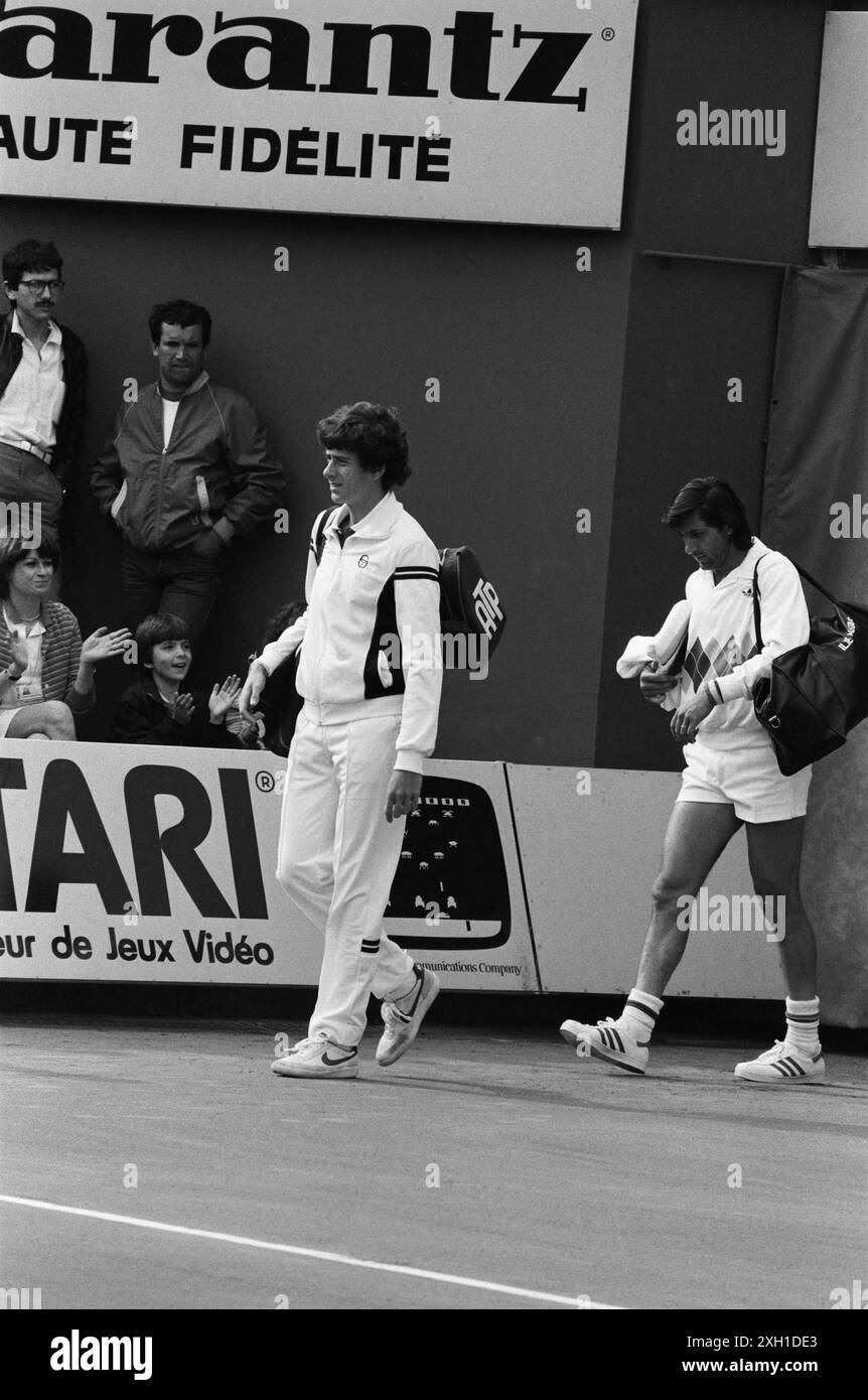 Guy Forget and Ilie Nastase arrive for the 2nd round of the men's ...