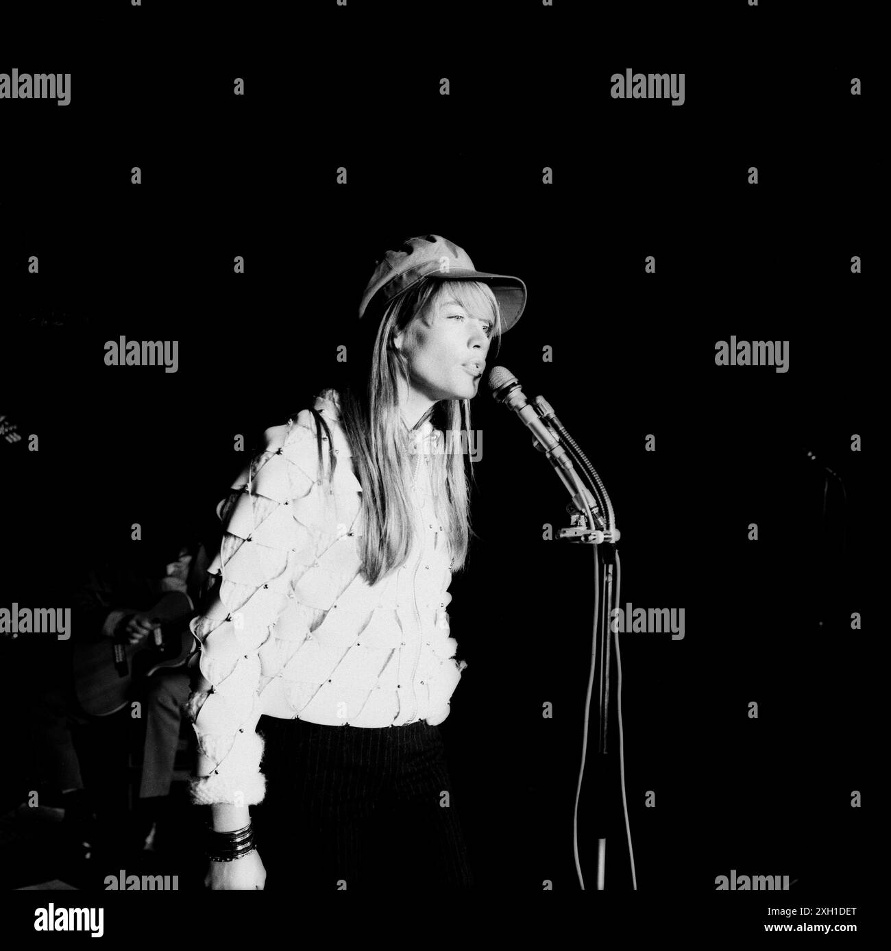 French singer Françoise Hardy during rehearsals for the "Interparade ...