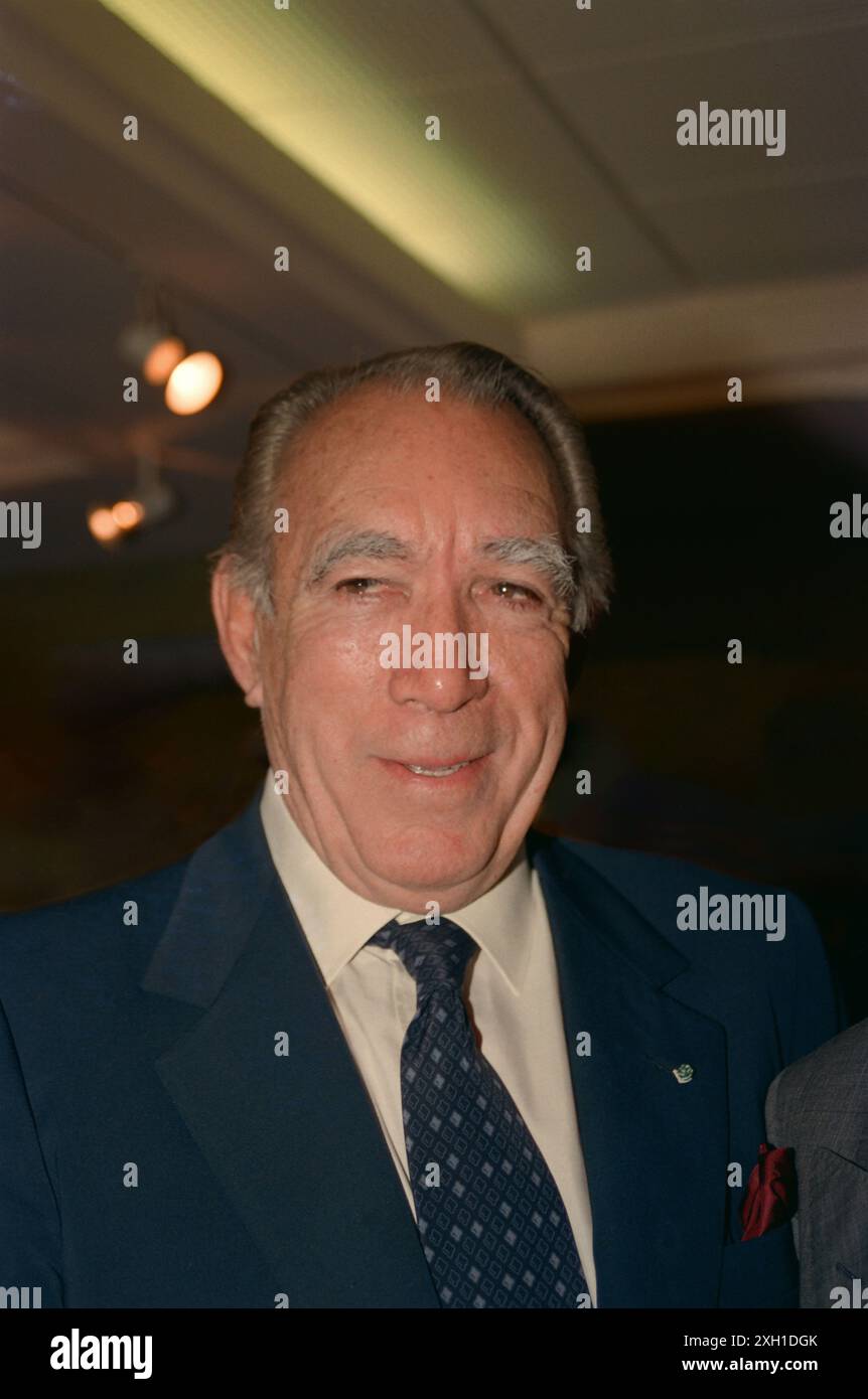 Portrait of Mexican-American actor and director Anthony Quinn on ...